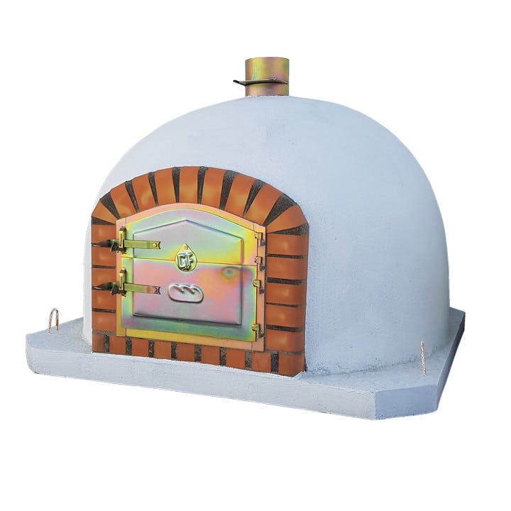 Four de 80 cm en ciment, avec brique à l'avant, avec tube et porte en ...