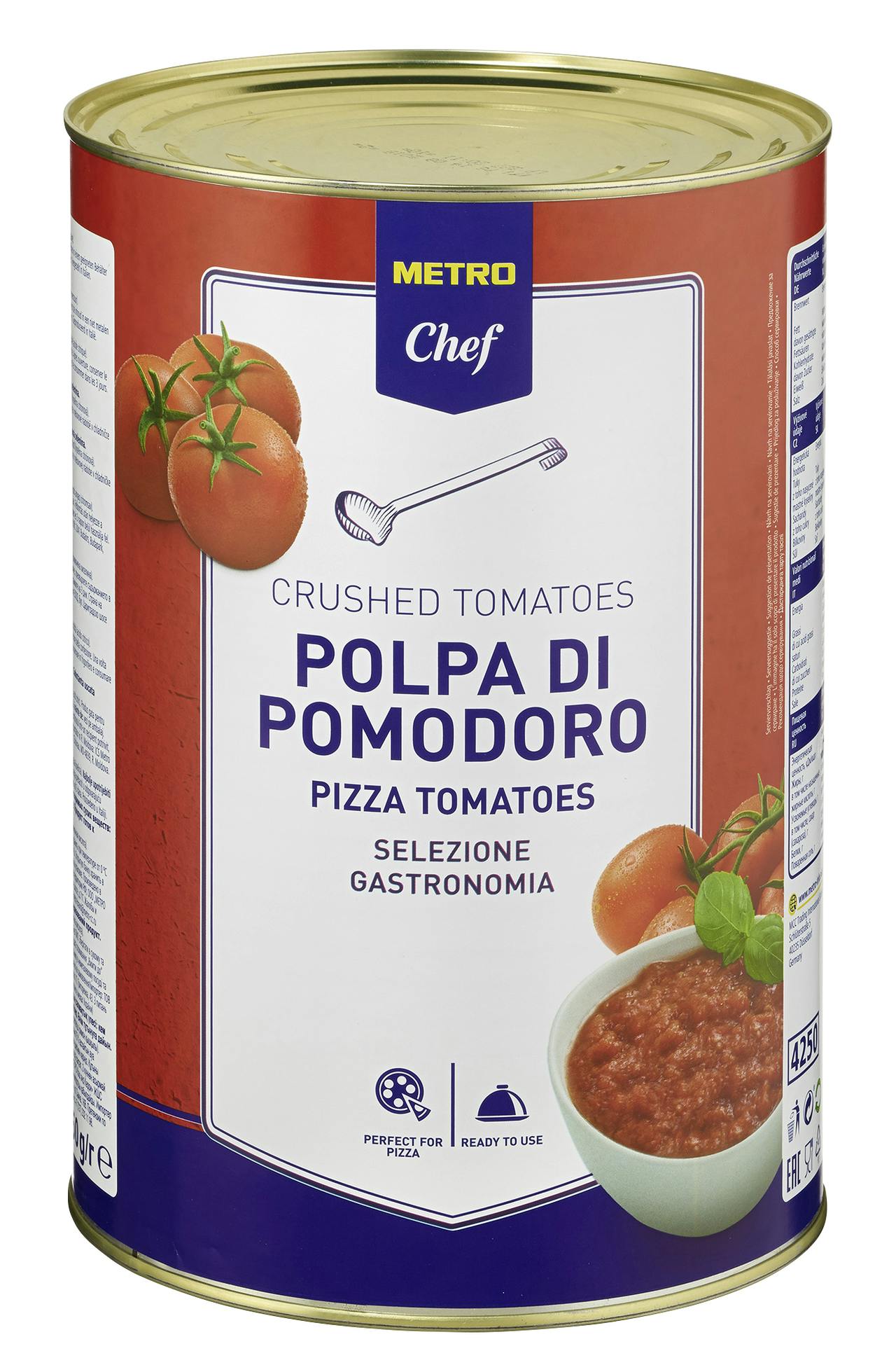 METRO Chef Pizza Tomaten Gestückelt (4,05 kg) | METRO
