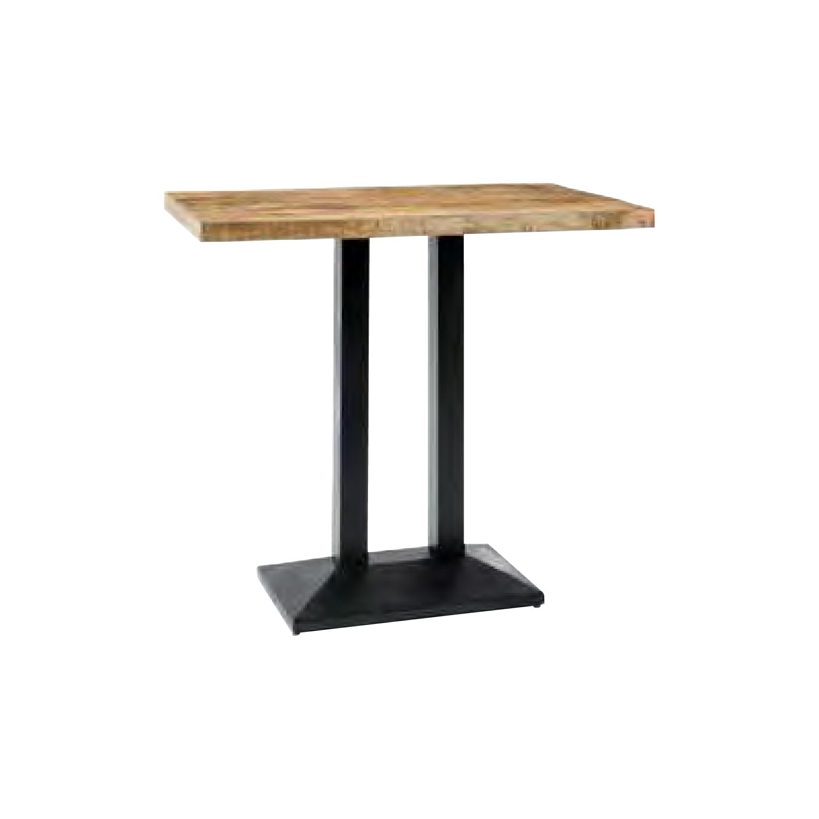 Mesa de bar Zen en estructura de madera y hierro - 110x70x104cm | Makro