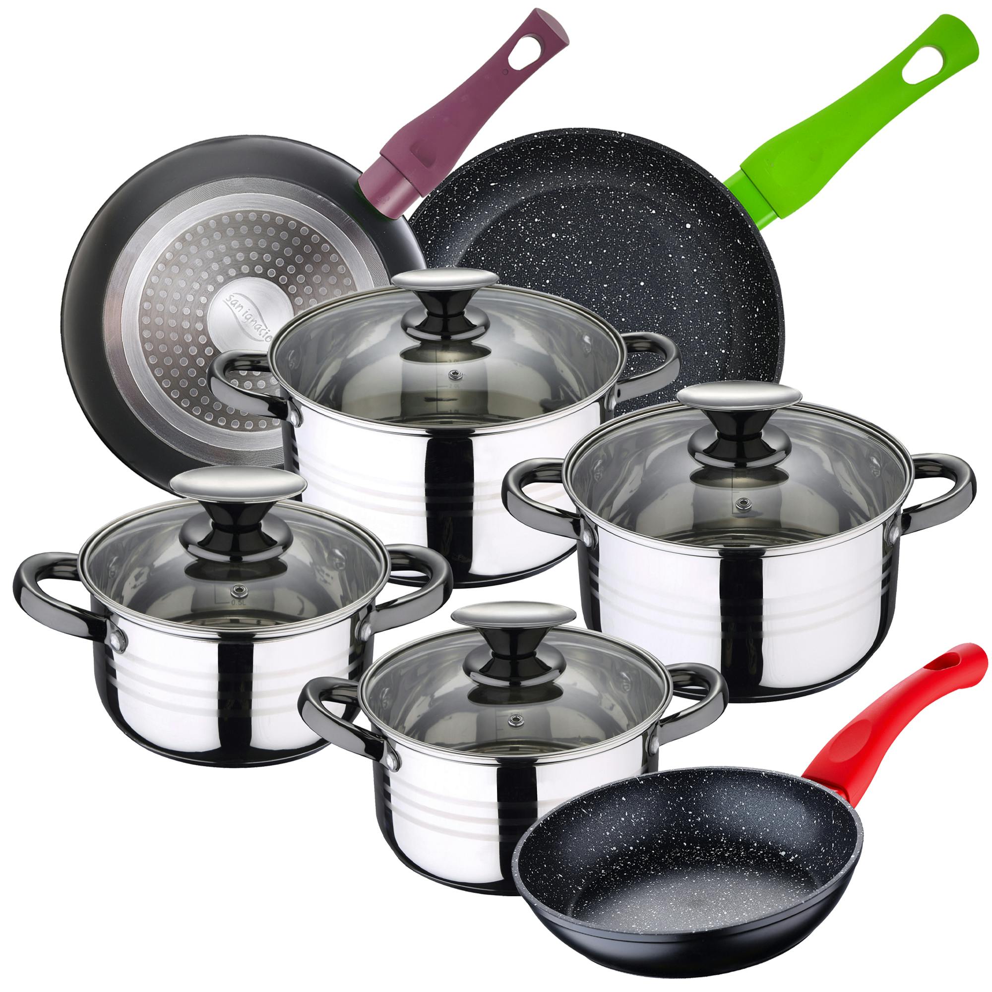 San Ignacio - Set di pentole in acciaio inossidabile da 16/18/20/24 cm ...