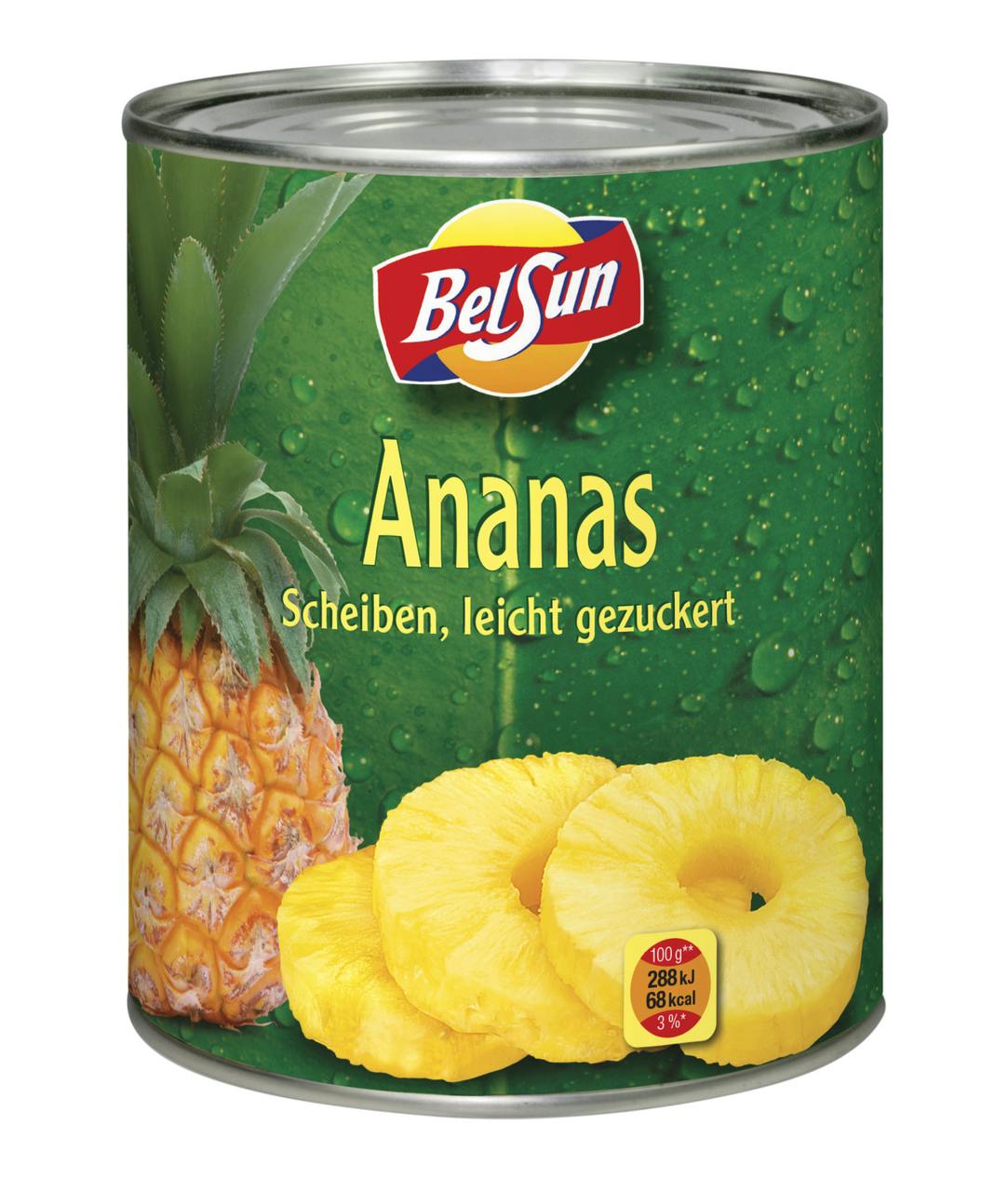 Belsun Ananas Scheiben 12 x 850 ml (10,2 l) | METRO