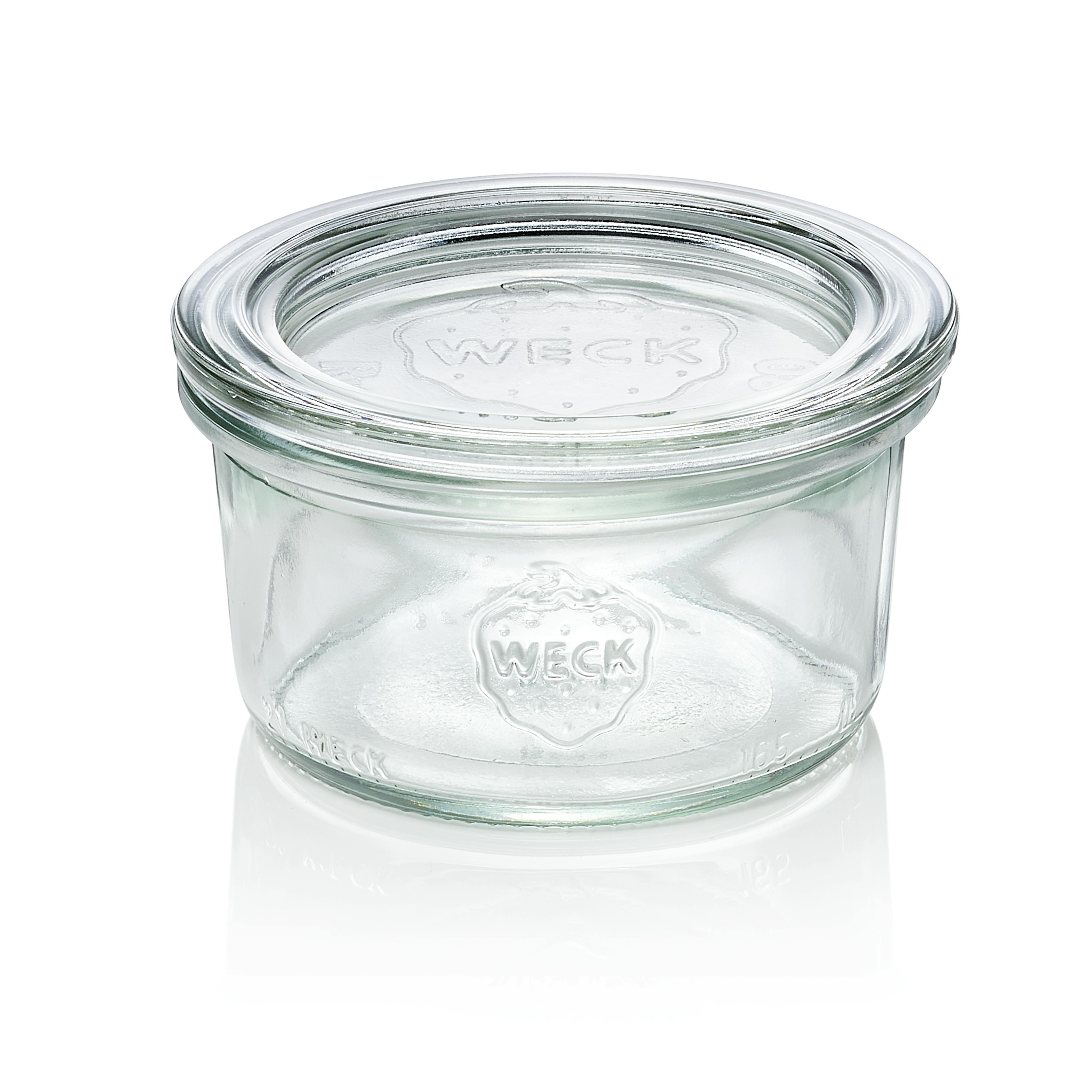 FHC - 12Pcs - Bocal Bokocook en verre Weck avec couvercle en verre - H50mm 165ml | METRO