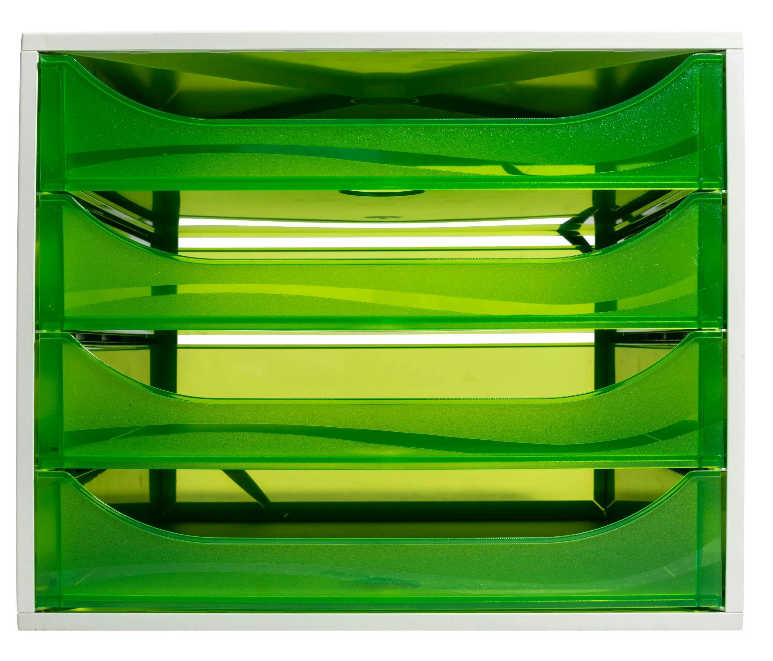 Exacompta 228697D ECOBOX Schubladenbox mit 4 Schubladen - Apfelgrün | METRO