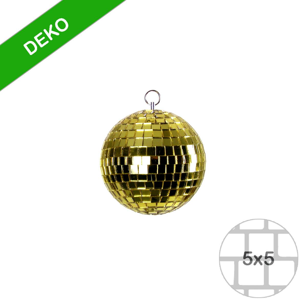 Spiegelkugel 5cm Mini Discokugel coole Party Disko Deko gold | METRO