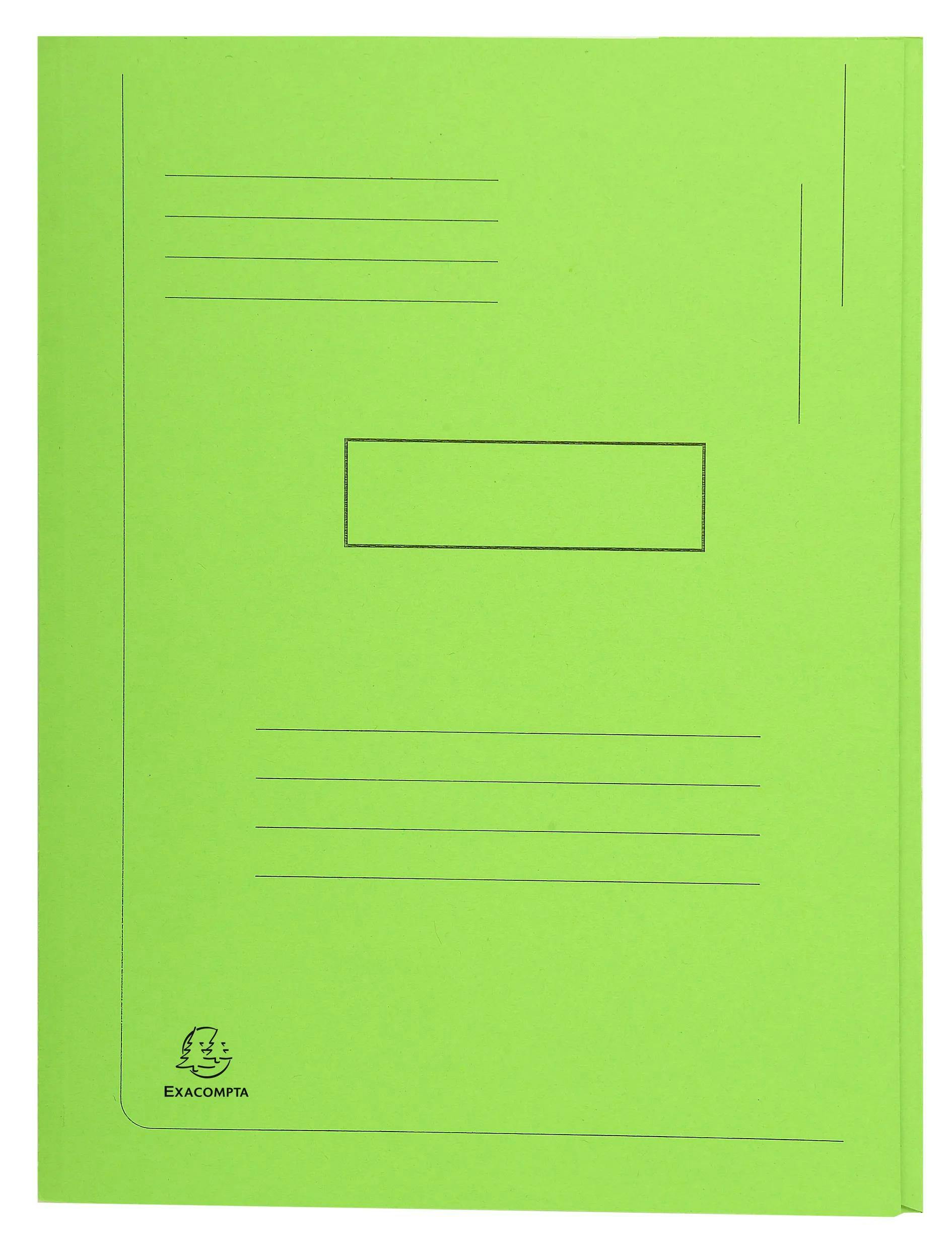 Exacompta 445013E 50x Aktenmappe mit Beschriftungsfeld und 2 Klappen aus Recyclingkarton 290g ...