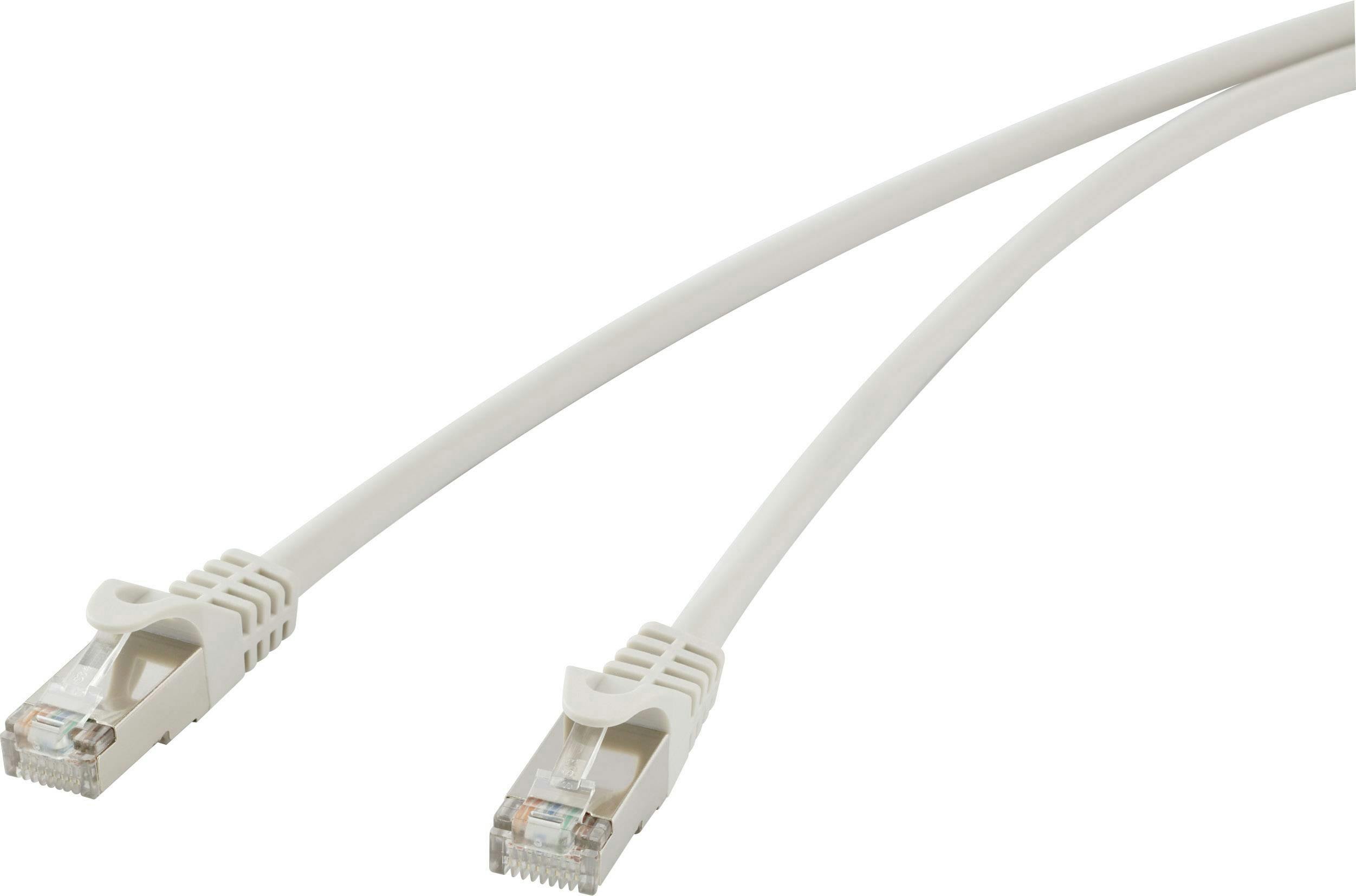 Renkforce RF-4724282 RJ45 Netzwerkkabel, Patchkabel CAT 5e F/UTP 15.00 m Grau mit ...