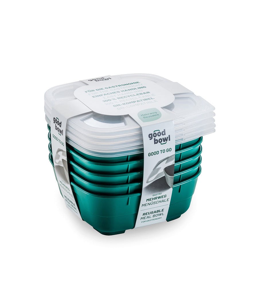 Herbruikbare bakjes GoodBowl Tiny, groen, 5-delige set | Makro