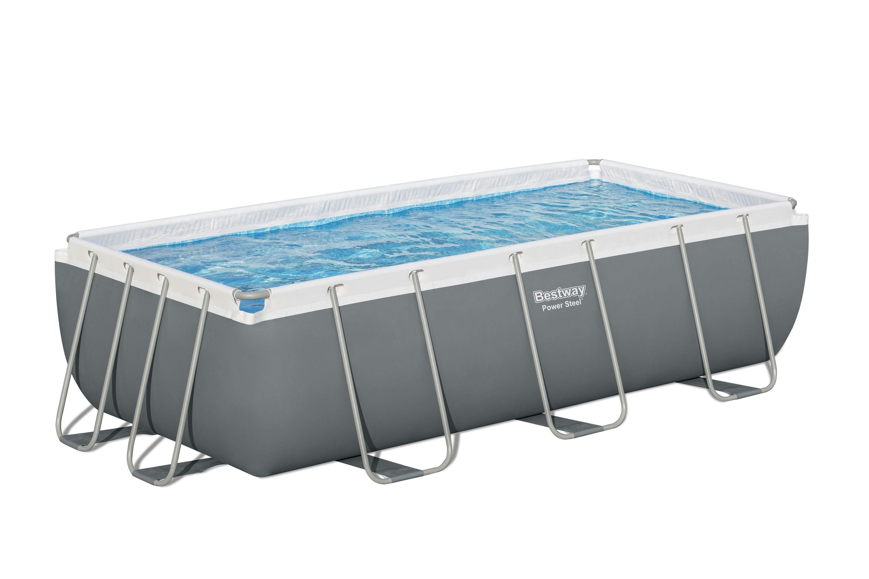 Bestway Power Steel Frame Pool Set mit Filterpumpe, Stahl / PVC, 4.04 x ...