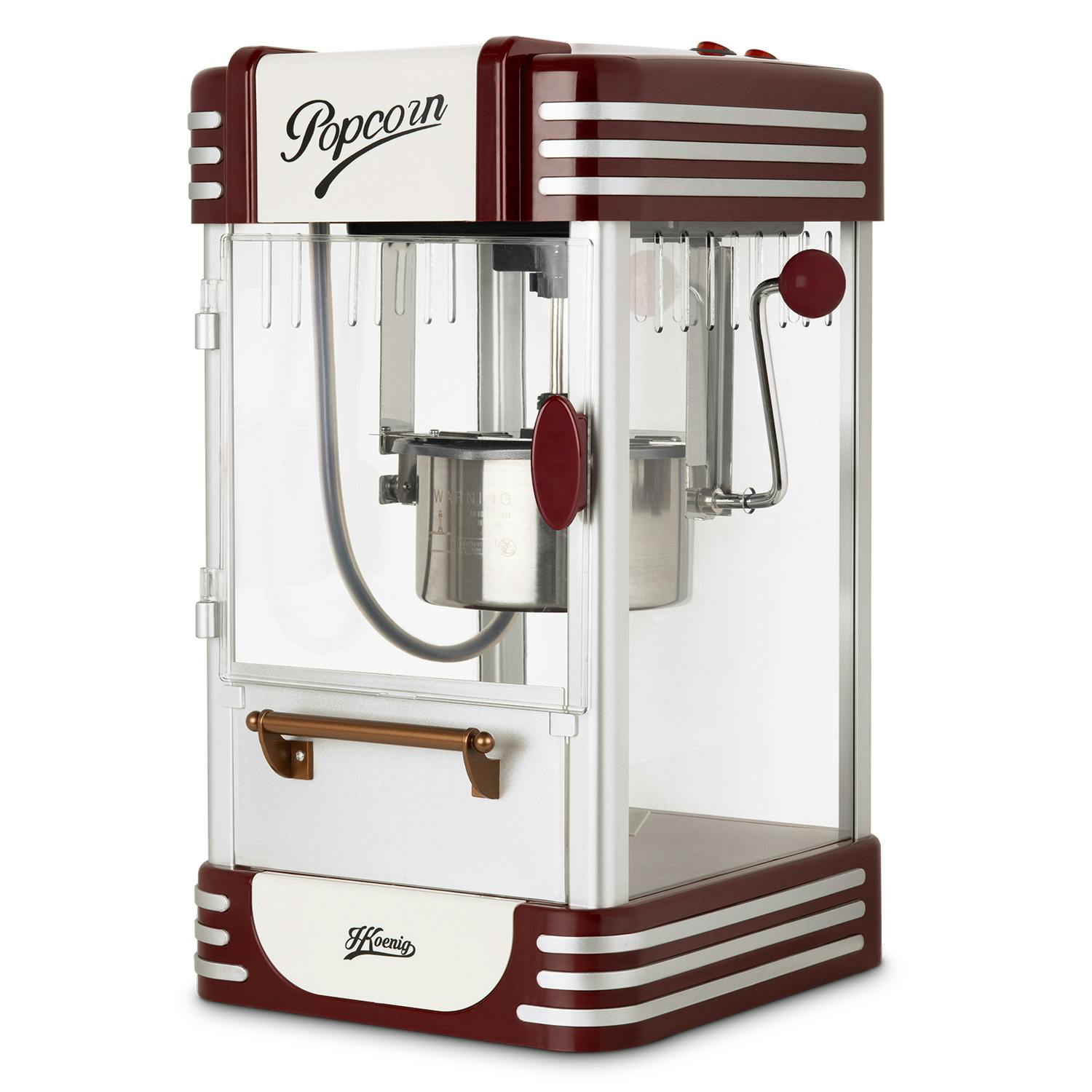 H.Koenig Pop Corn Machine POP330, facile e veloce, design retrò ...