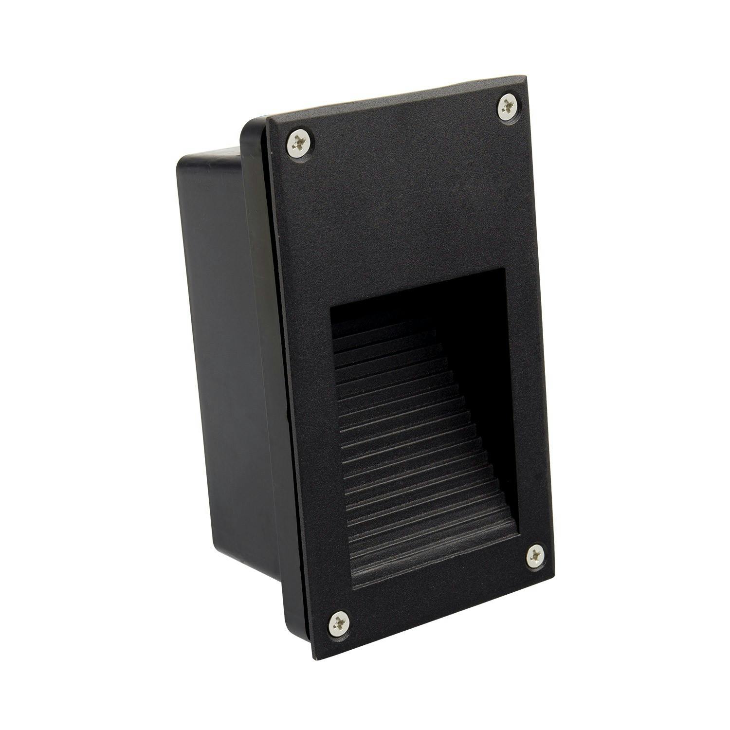 efectoLED Baliza Exterior LED 3W Empotrable Pared Negro Cooper Blanco Cálido 3000K | Makro
