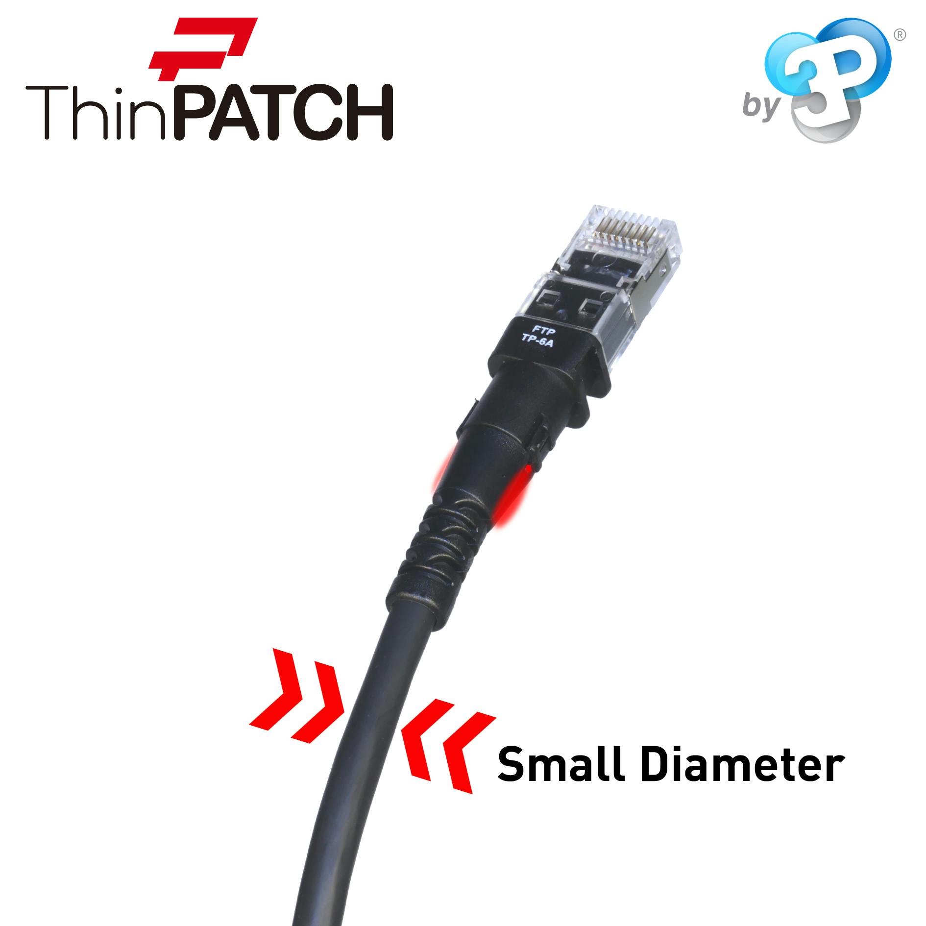Patchsee Patchkabel ThinPatch FTP CAT 6a schwarz 3,1m | METRO