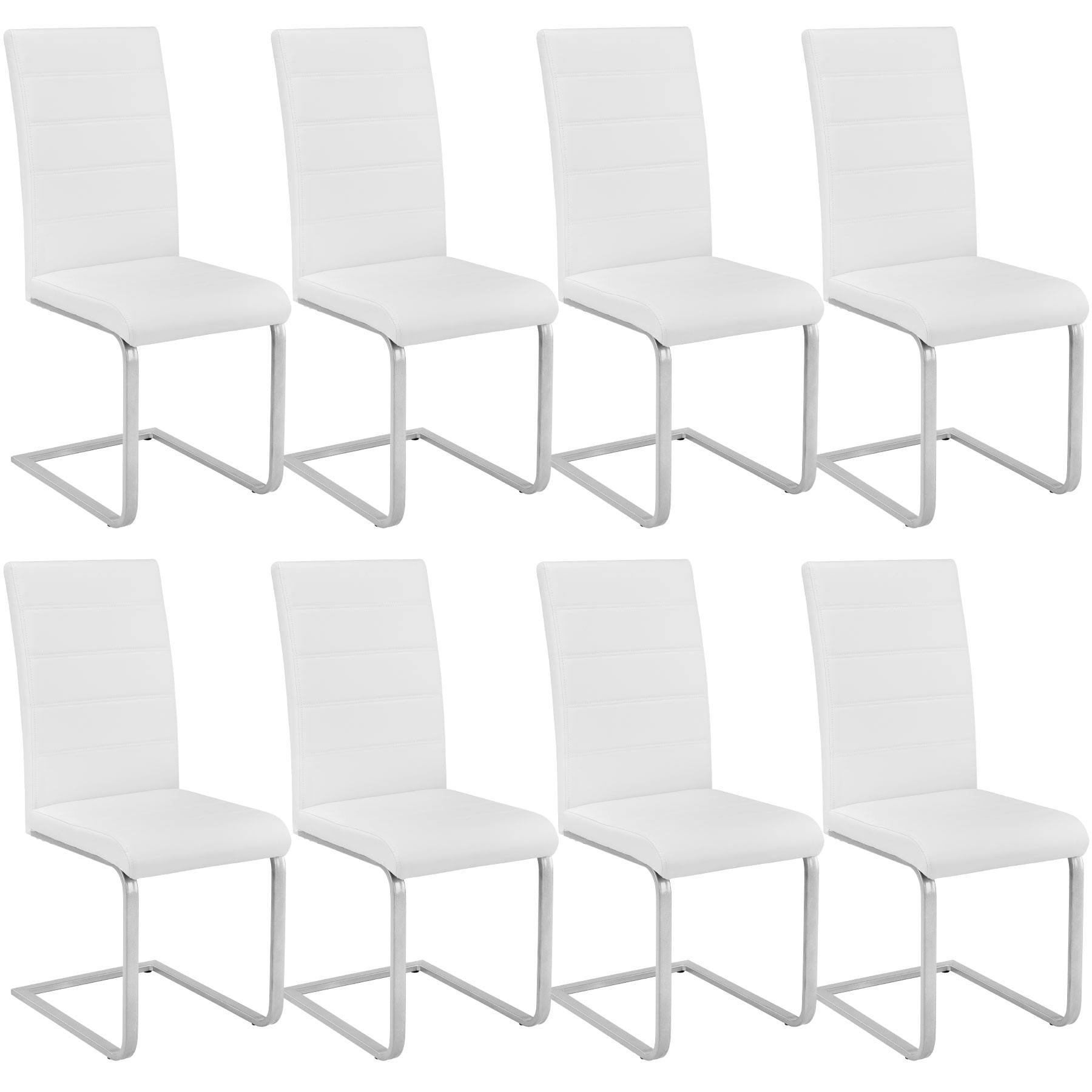 tectake Lot de 8 chaises Rembourrées en cuir synthétique ergonomique ...