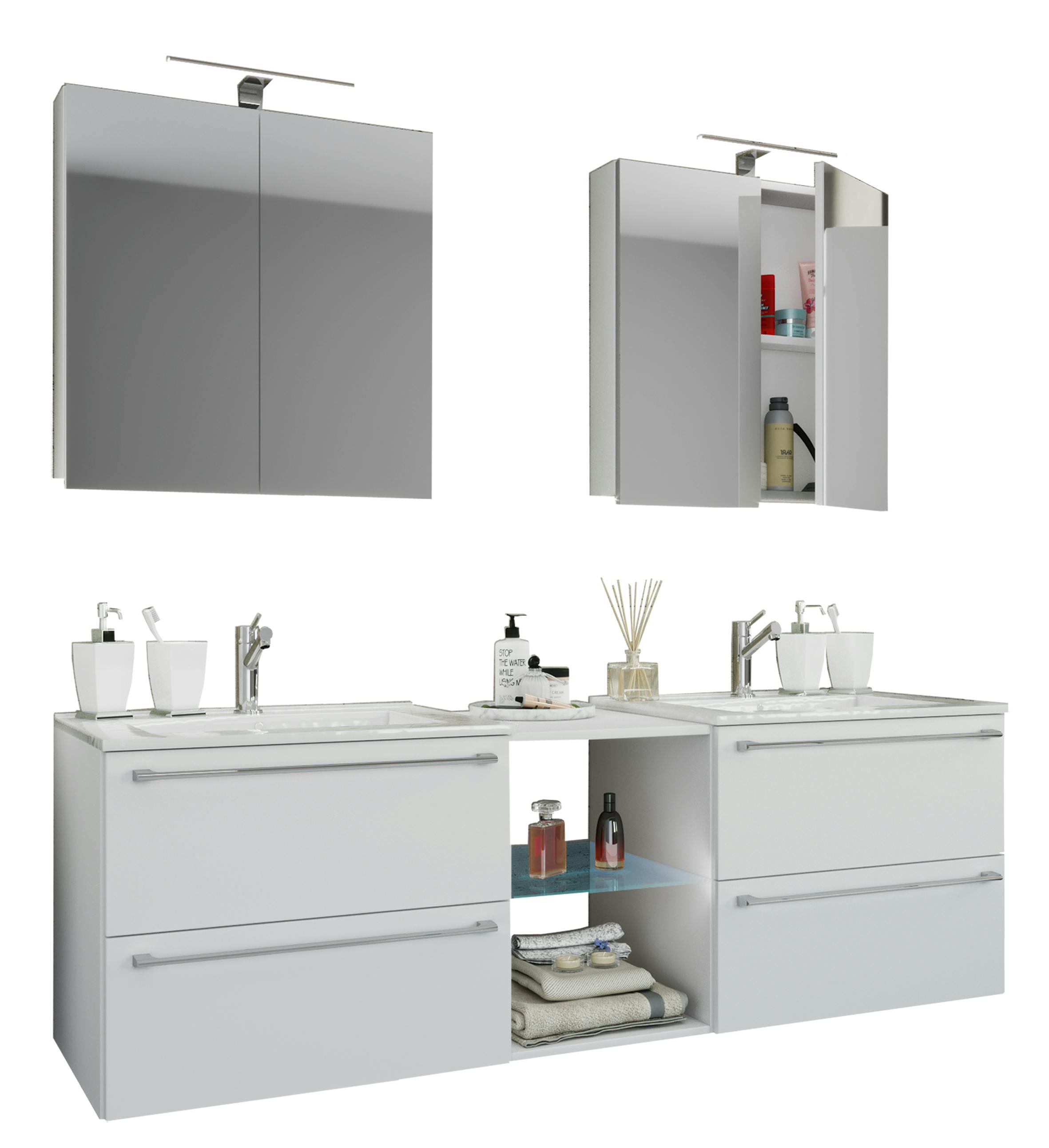 Lavabo per mobili da bagno Badinos Bianco A. 112 x L. 155 x P. 46 cm ...