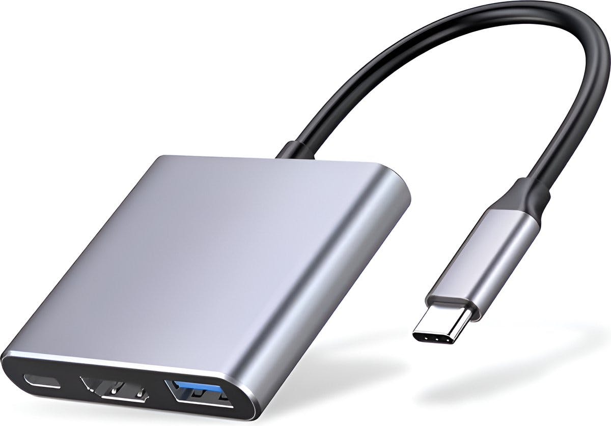 TOJ 3 in 1 USB C Hub - HDMI 4K Adapter - USB 3.0 - Type C Power ...