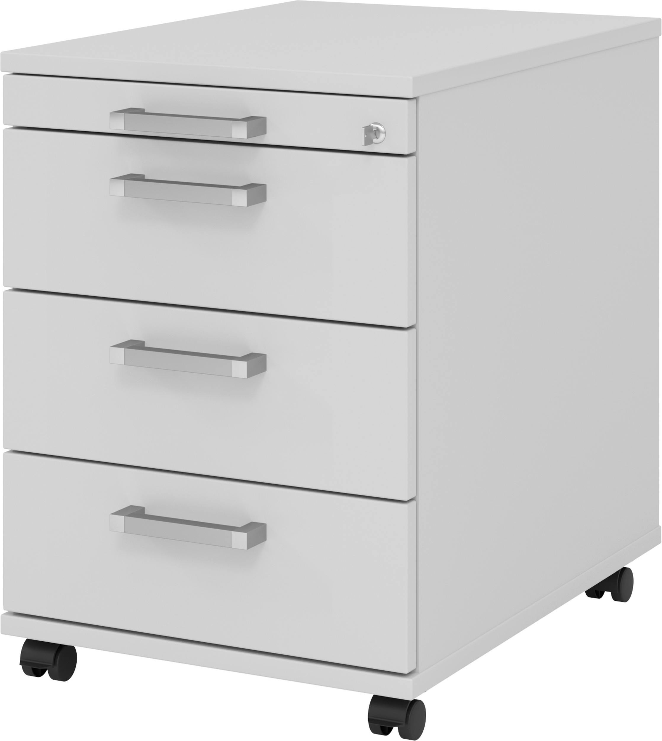 bümö Rollcontainer mit Schubladen, Container abschließbar aus Holz in ...