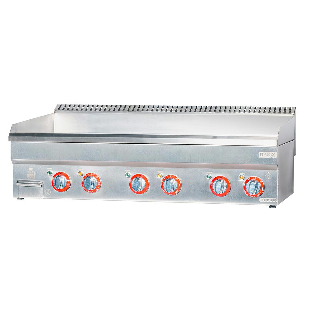 Romux® Elektrisch Grillplatte aus Hartchrom 100 cm Tischgerät Top mit 8 ...