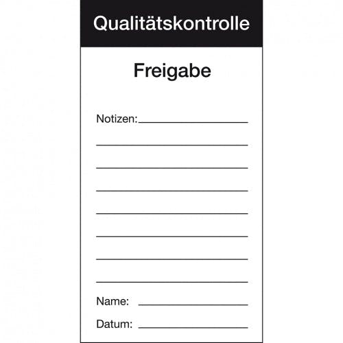 Aufkleber I Qualitätsaufkleber Qualitätskontrolle-Freigabe, Papier ...