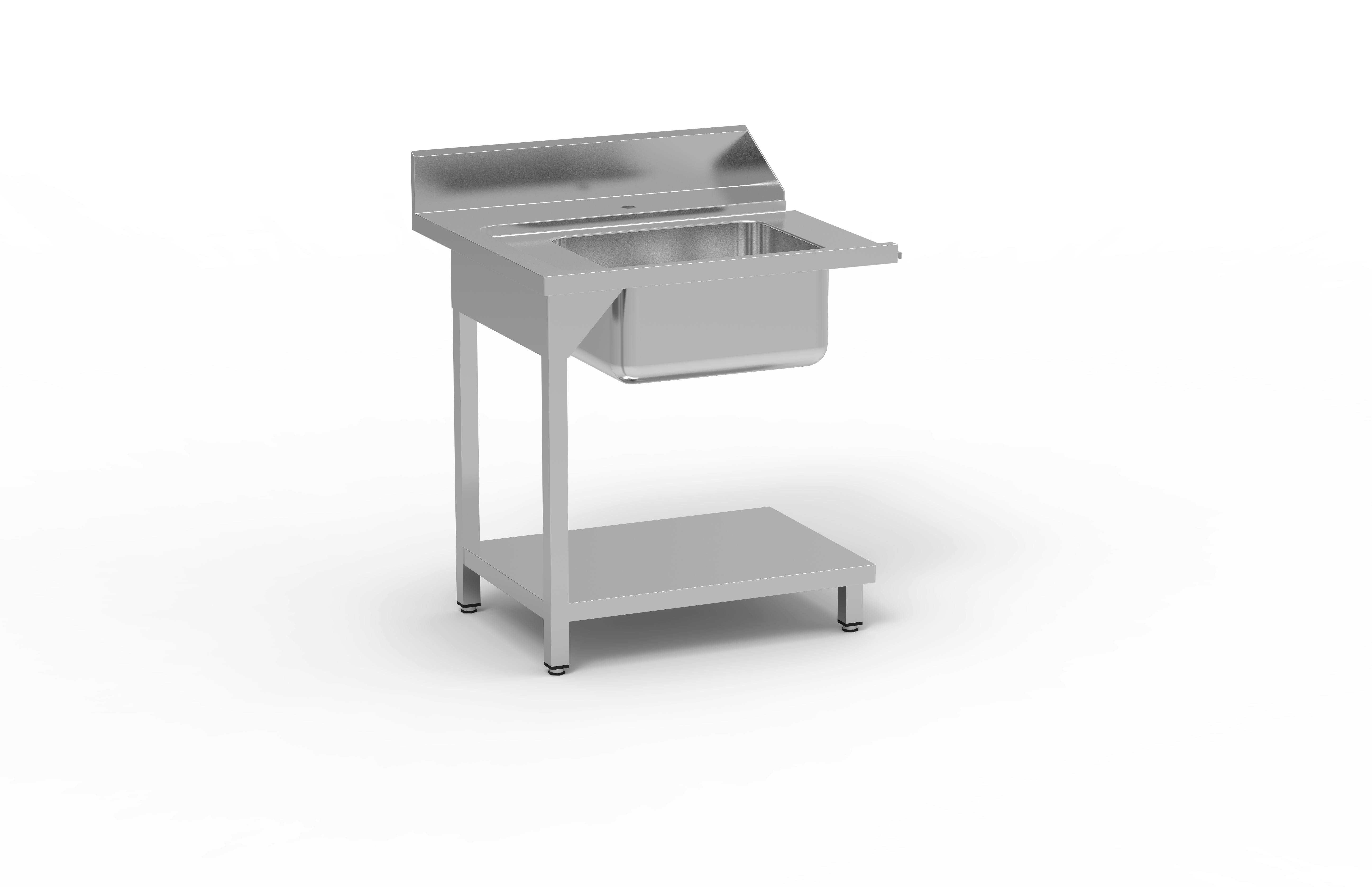 ERATOS Table De Prelavage Avec Bac 500X400X250 Aisi-304 18/10 - 800X750X850 - Avec Etagere ...