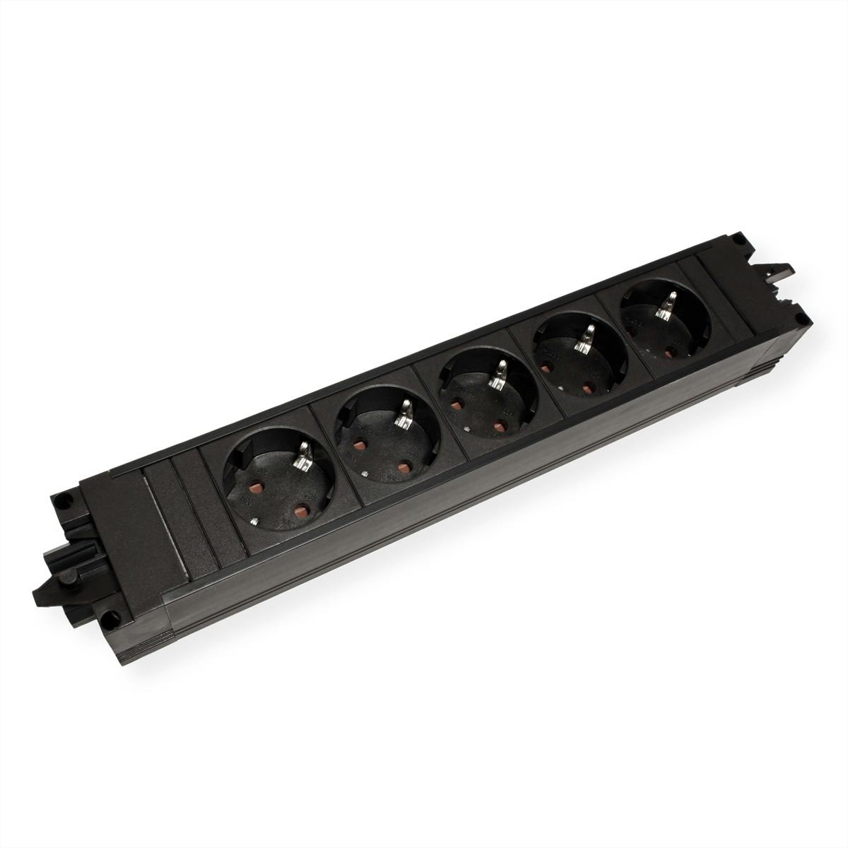 BACHMANN STEP BASE Schutzkontakt, 5x CEE7/3, schwarz | METRO