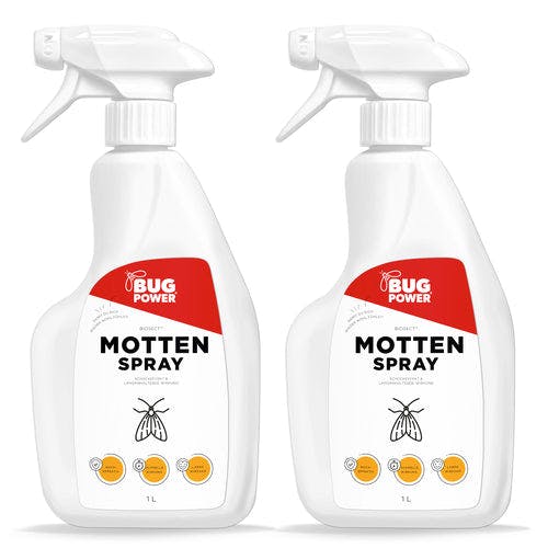 BugPower Motten Spray gegen Kleider- & Lebensmittelmotten - mit Knock ...