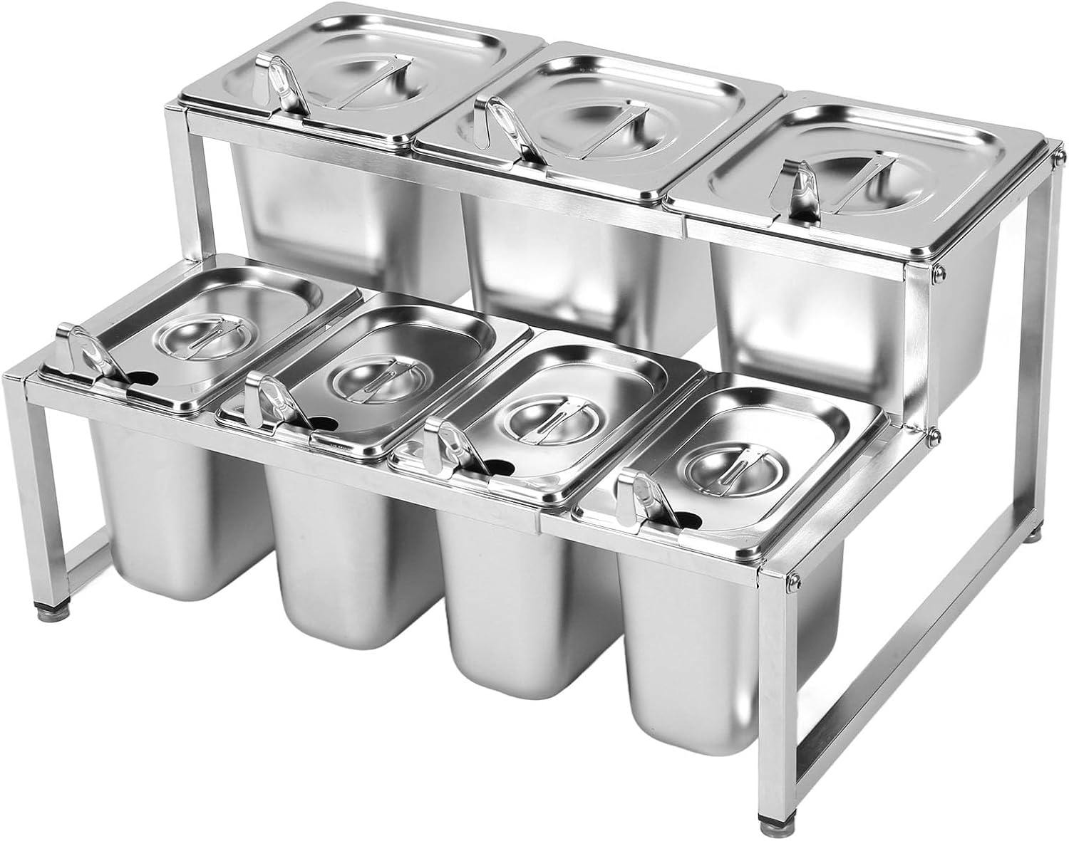 Portacontenitori Gastronorm con 3 contenitori GN 1/6 + 4 contenitori GN ...