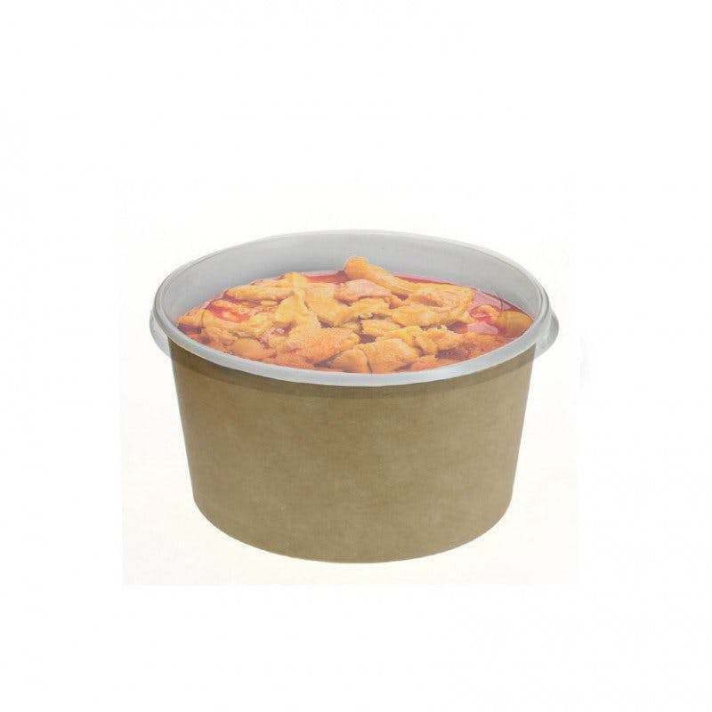 225 Uds. Envase de cartón deco kraft con tapa (473cc) Ref ENS001DK | Makro