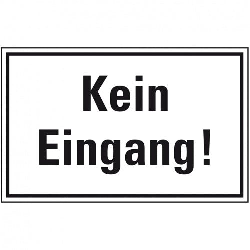 Aufkleber I Türhinweisschild Kein Eingang, Folie, selbstklebend ...