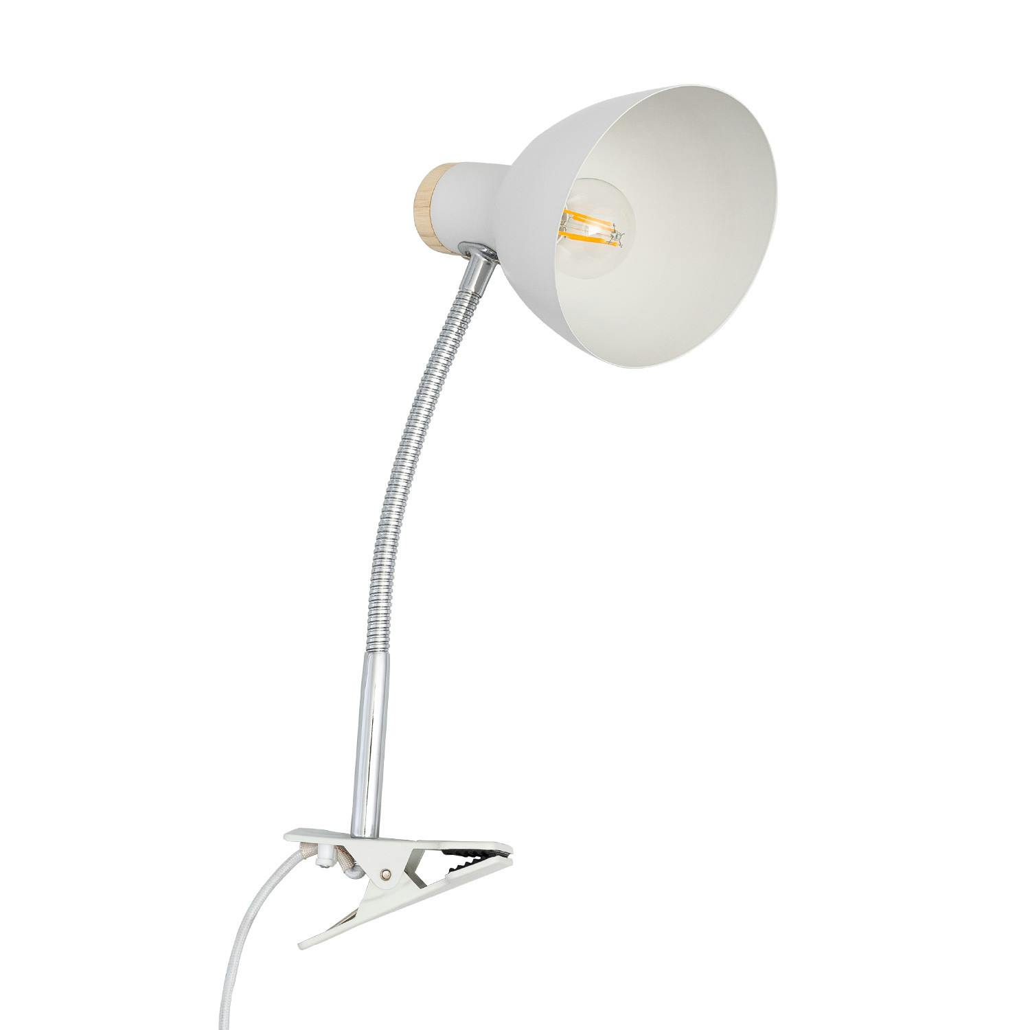 efectoLED Lámpara Flexo Escritorio de Metal con Pinza Benzal Blanco | MAKRO Marketplace