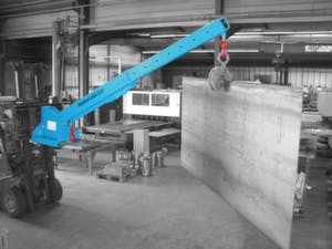 Teleskop-Kranarm, Tragl. 5t, neigungsverstellbar, RAL5012 | METRO