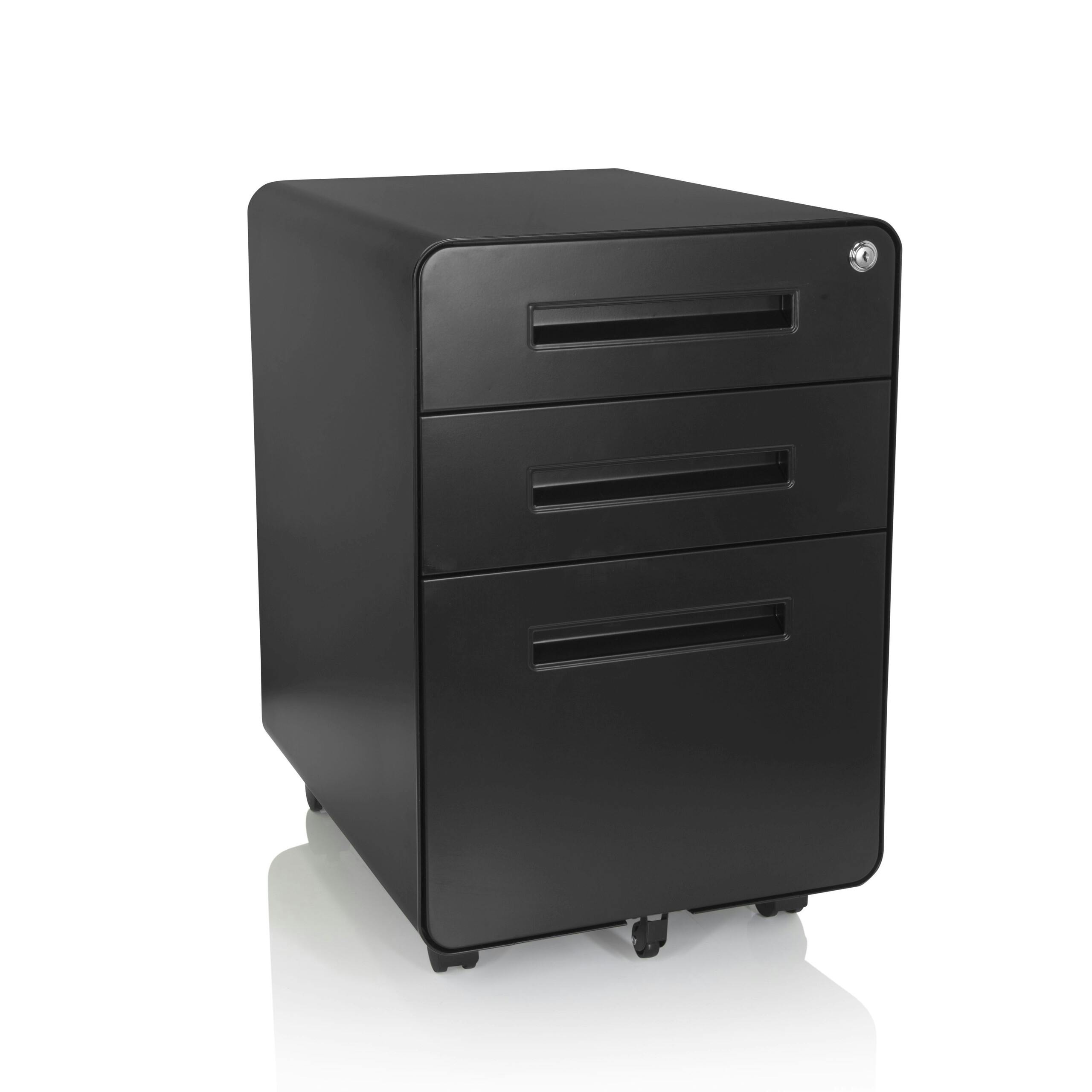 Rollcontainer COLOR PLUS I Metall schwarz hjh OFFICE | METRO