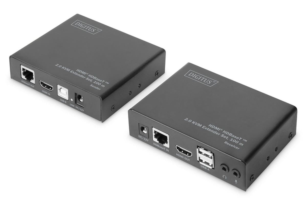 DIGITUS HDBaseT 2.0 HDMI KVM Extender Set 4K/60Hz, 6x USB | METRO