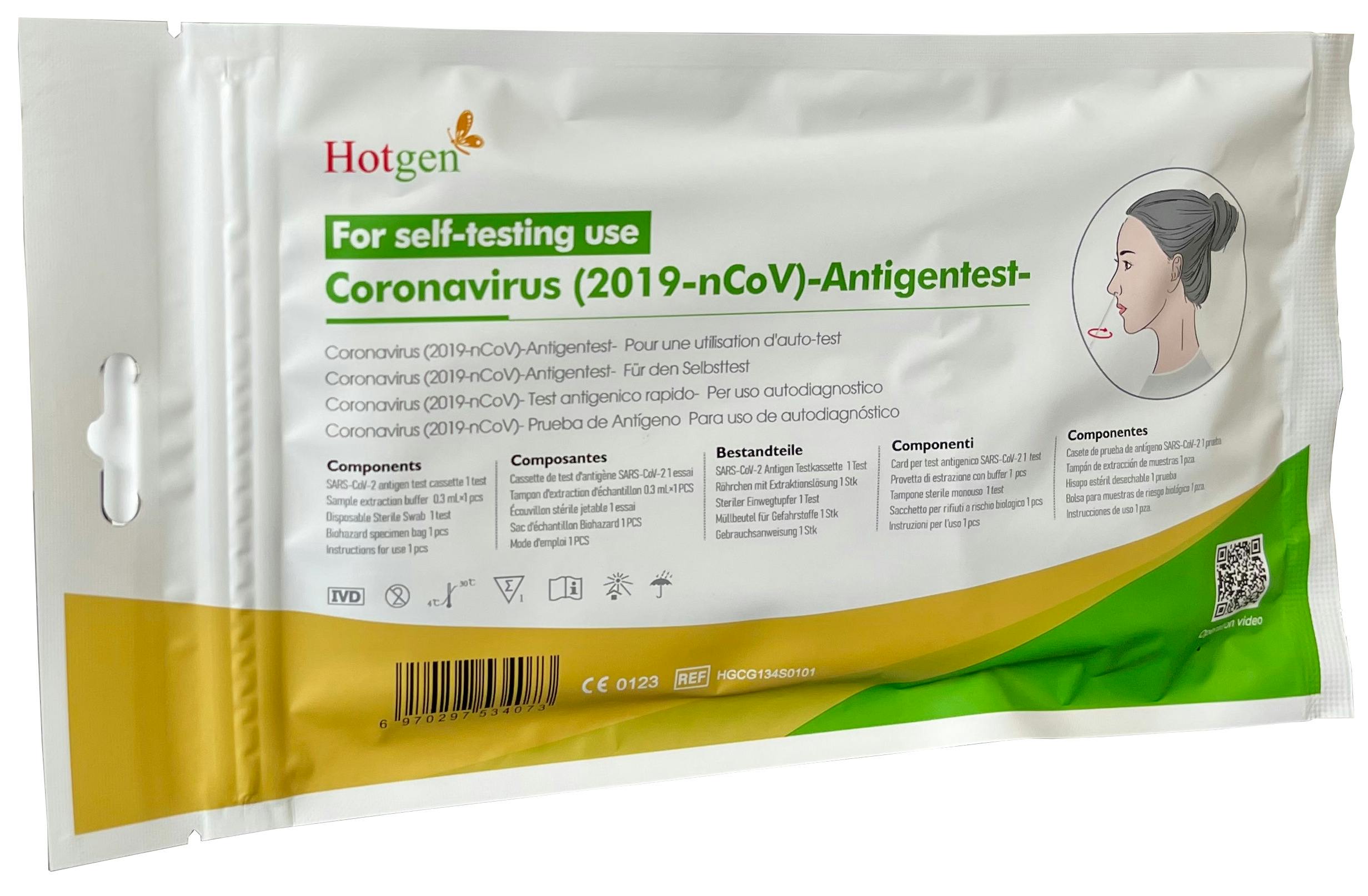 200 Stück Hotgen 1er Nasal Schnelltest Corona Softbag | METRO