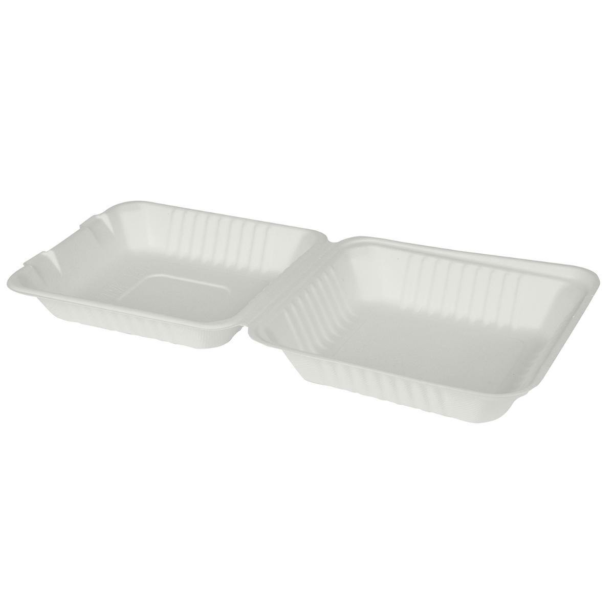 Menübox Take-Away Box To-Go mit Klappdeckel Mikrowellen-geeignet, weiß ...