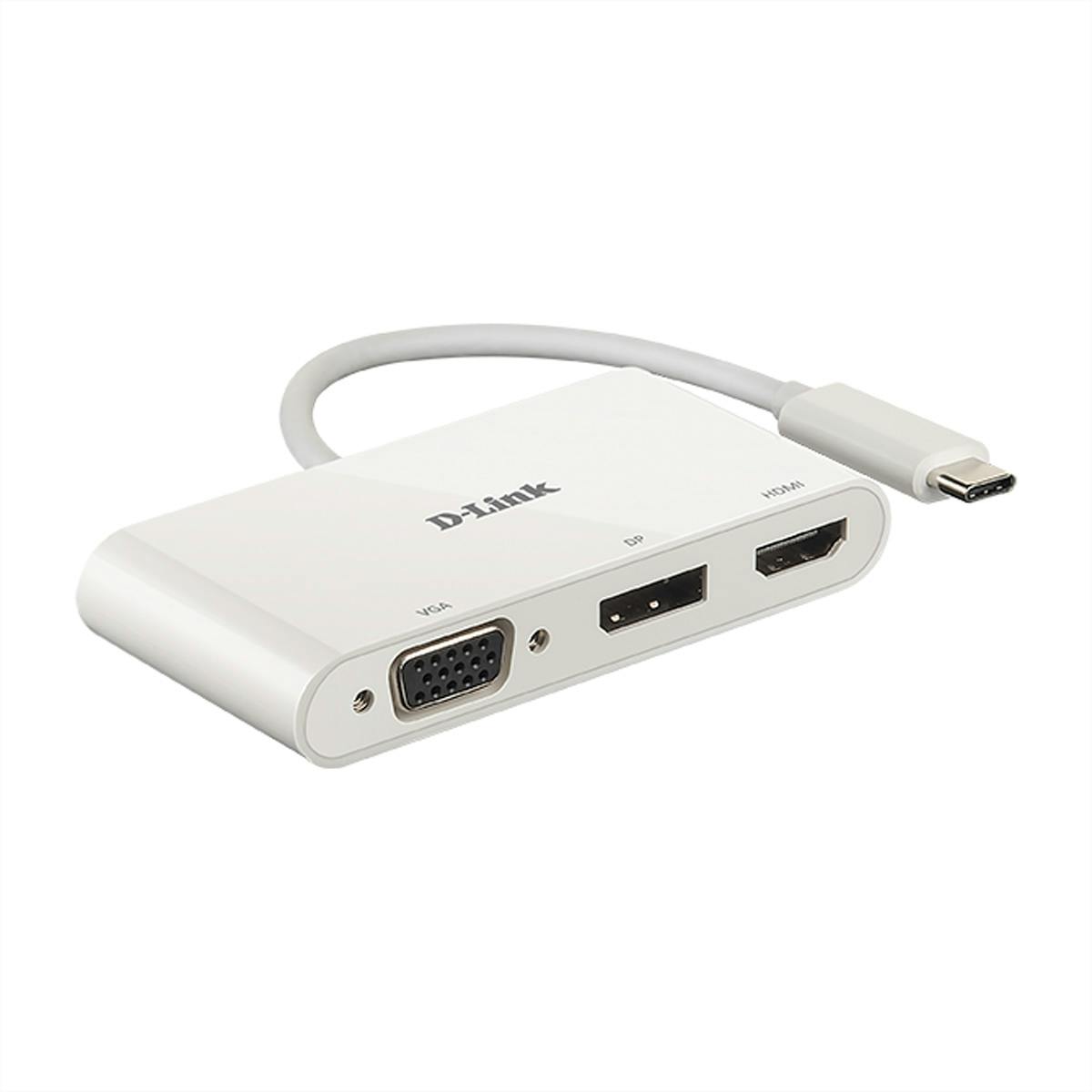D-Link Hub USB-C a HDMI, DisplayPort, VGA DUB-V310 | Makro