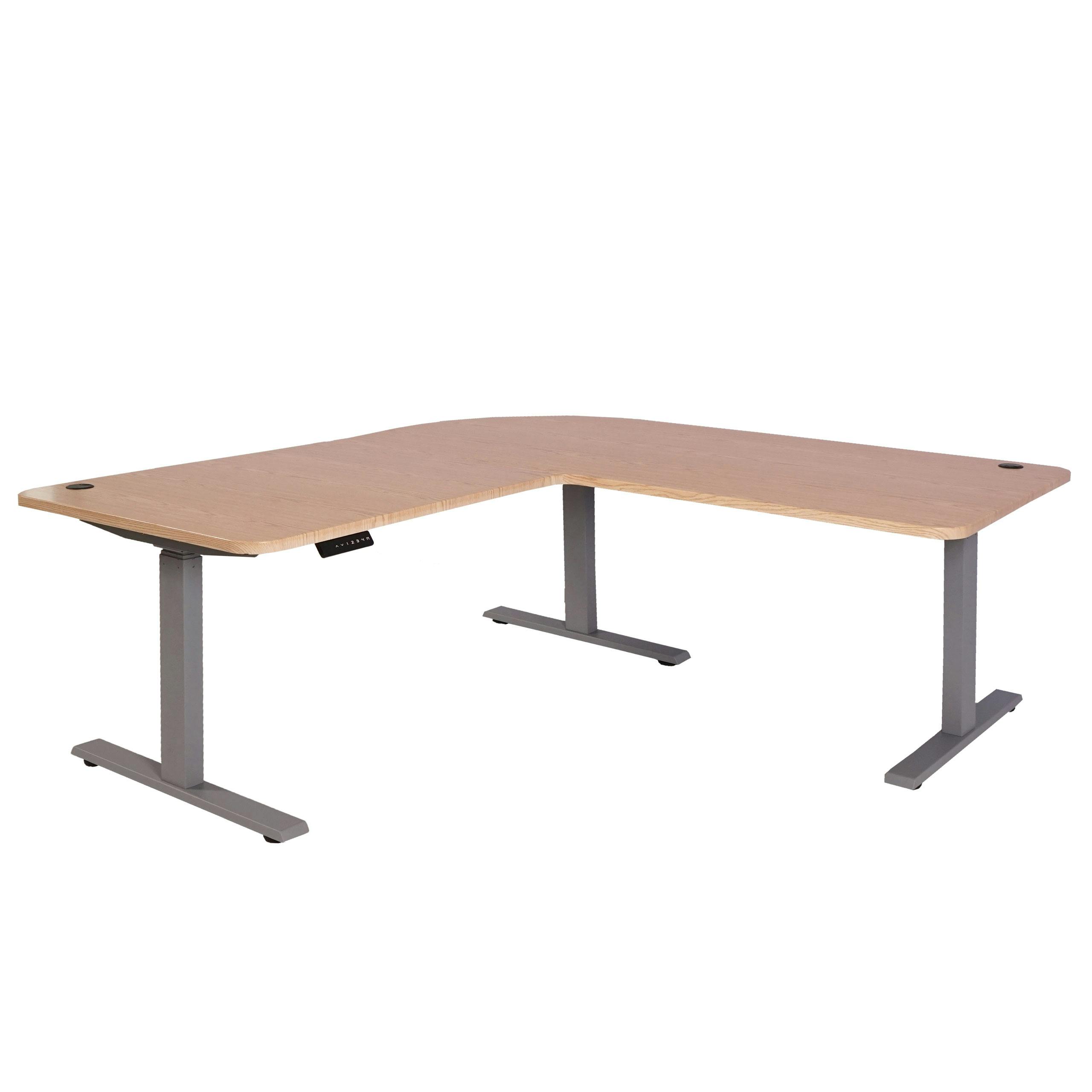 Eck-Schreibtisch HWC-D40, Computertisch, elektrisch höhenverstellbar ...