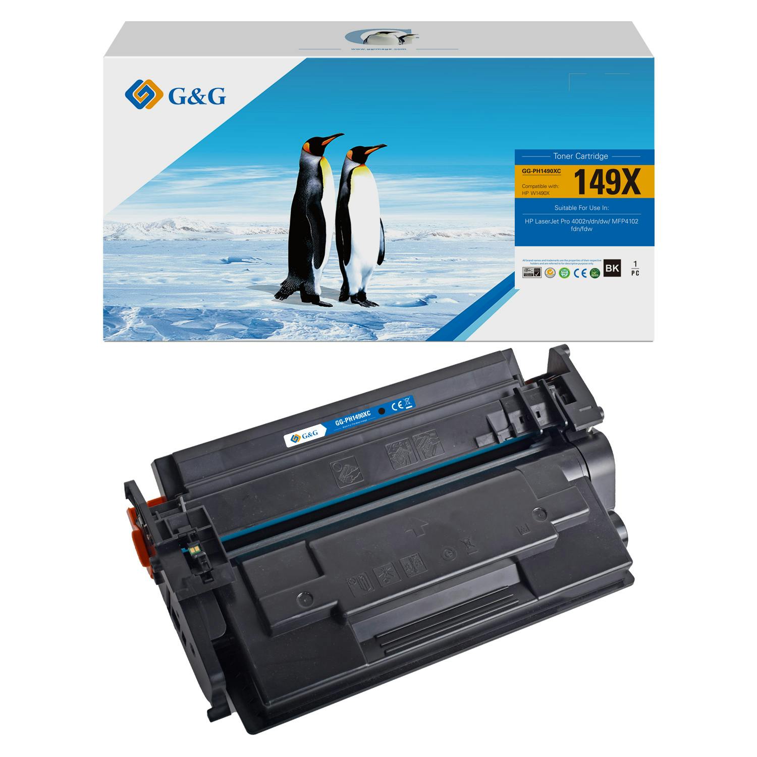 G&G Huismerk W1490X XL Toner Alternatief voor HP 149X Zwart | Makro