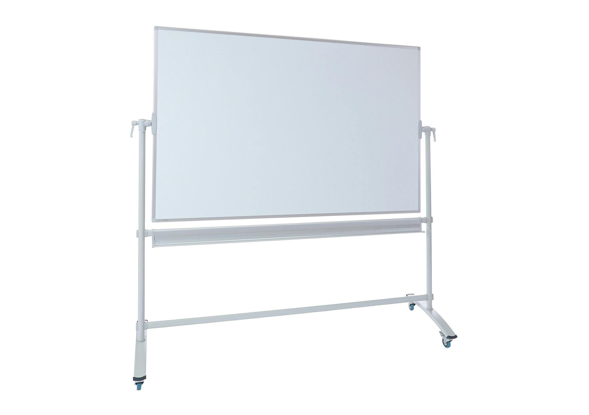 Whiteboard Basic 120 x 180 cm mobil, beidseitig weiß lackiert | METRO