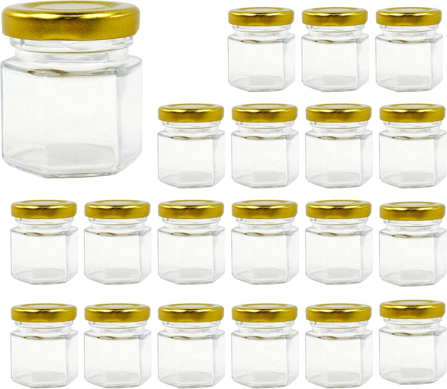 20x Tarrito de Miel Hexagonal con Tapa de 45 ml - Ideal para la ...