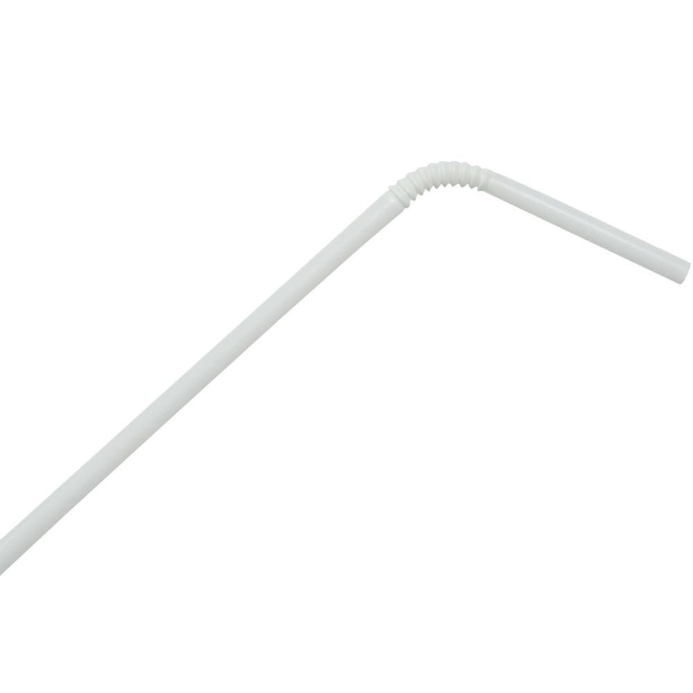 Ekoe Flexibel composteerbaar wit rietje 0,6x25 cm 500 st | Makro