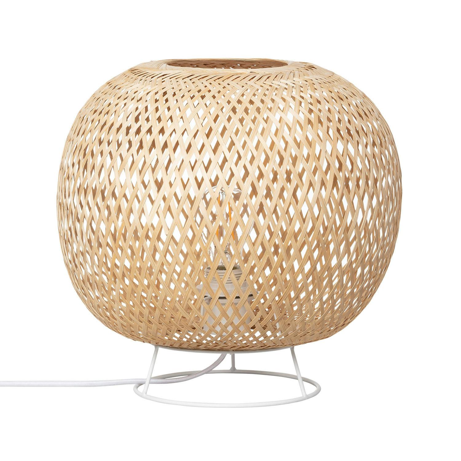 efectoLED Lámpara de Mesa de Ratán Lluca Natural | MAKRO Marketplace