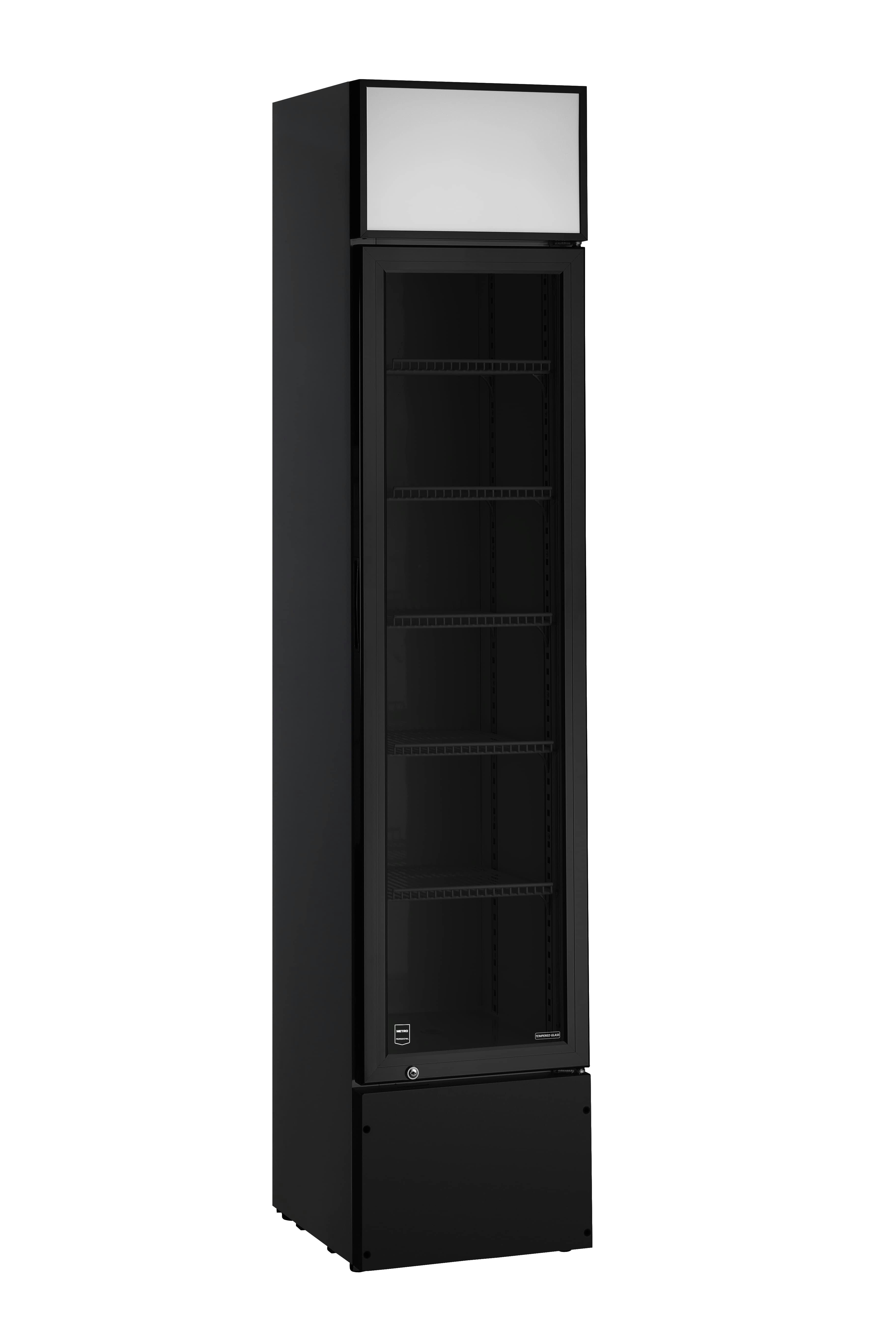 METRO PROFESSIONAL Vitrine à boissons Slim GSC2133B, métal/verre, 39 x 47,5 x 188 cm, 133 L ...