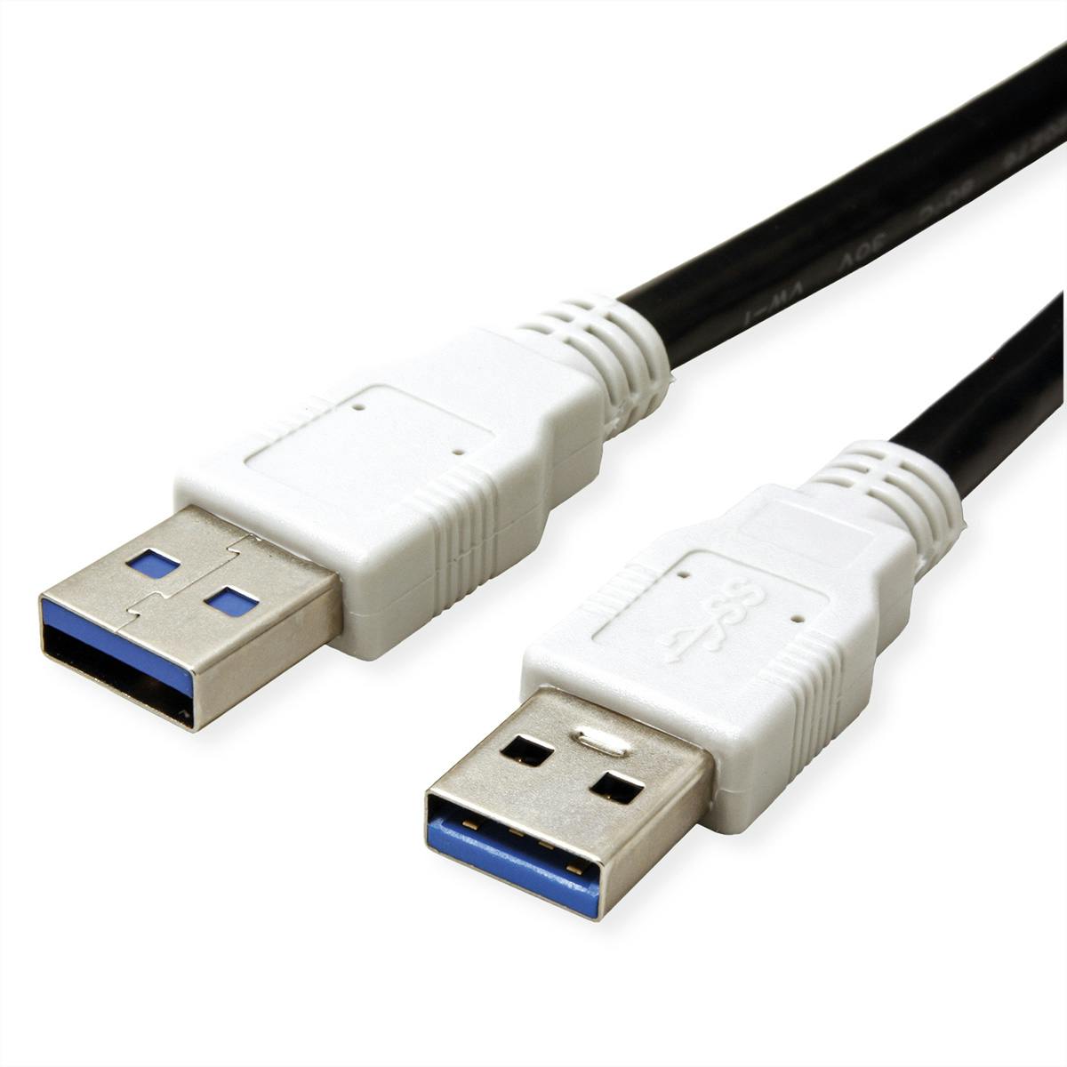 BACHMANN USB 3.2 Kabel A/A 1:1, zwart, 2 m | Makro