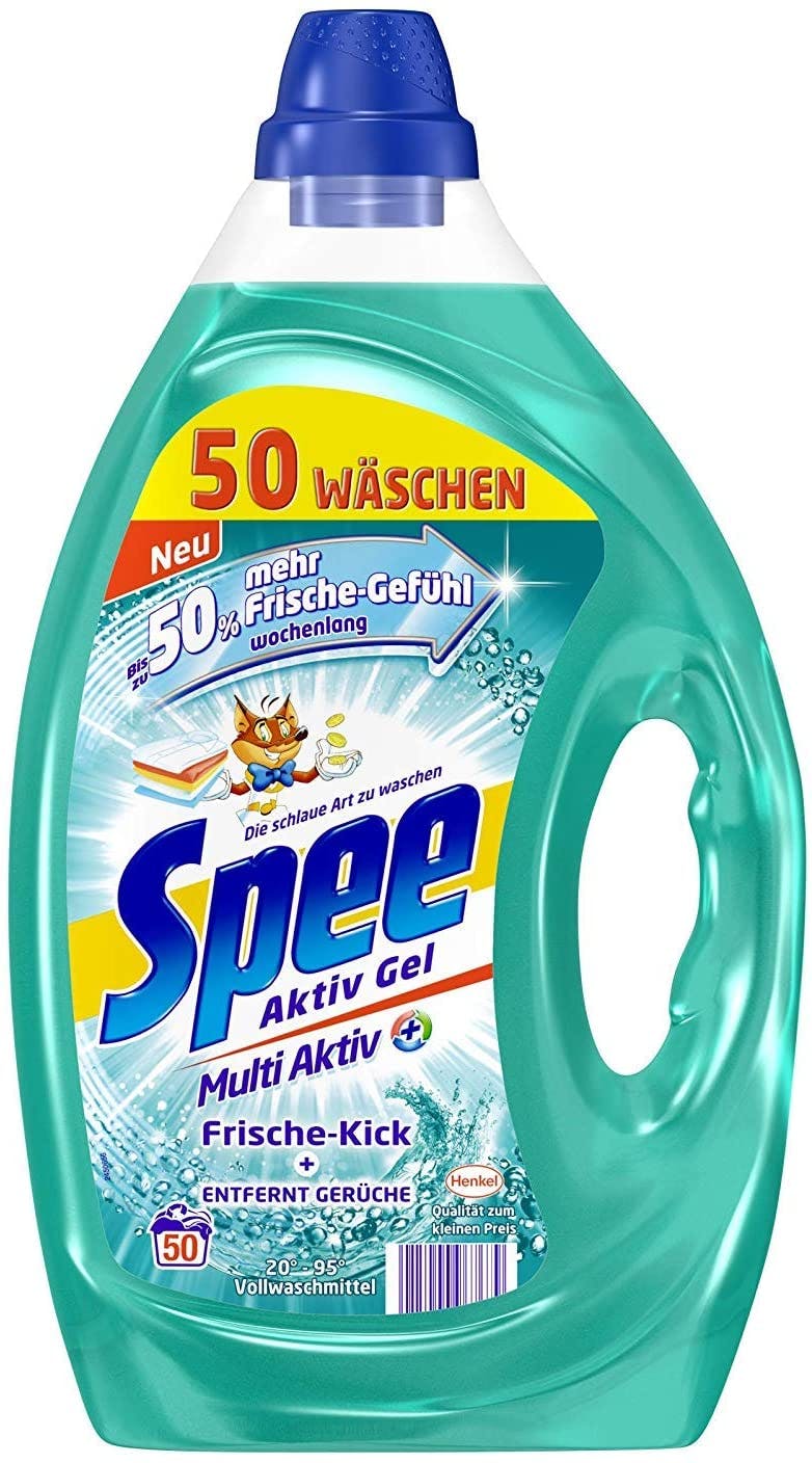 Spee Aktiv Gel Frische-Kick Flüssigwaschmittel 50 Waschladungen ...