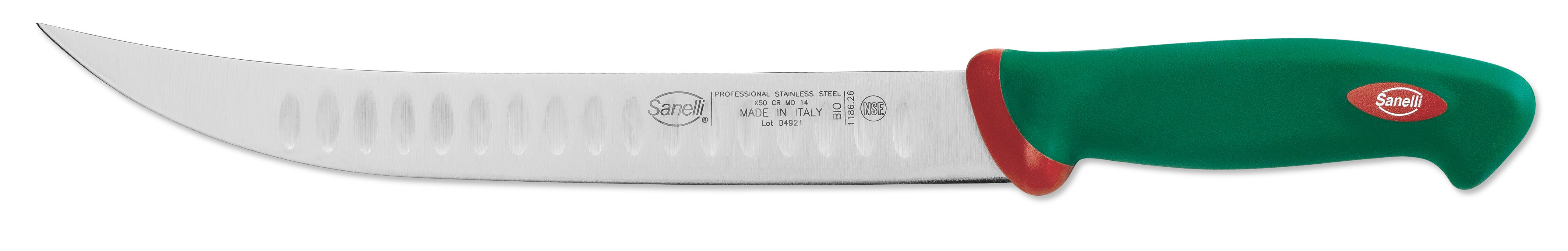 Sanelli Coltello Scimitarra Olivato Cm.26 Premana in Acciaio Inox ...