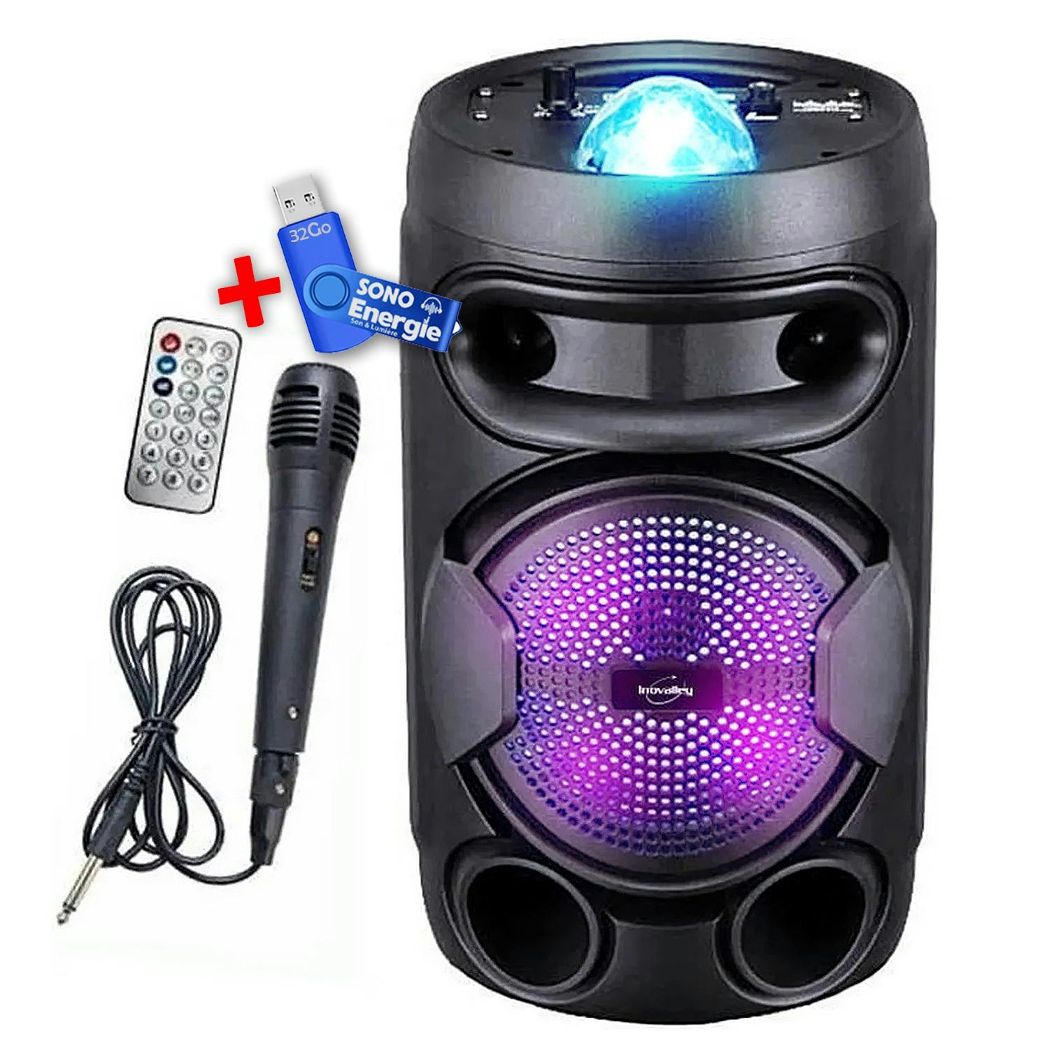 enceinte mobile avec batterie intégrée NOVALLEY KA02 BOWL - 400W, USB ...