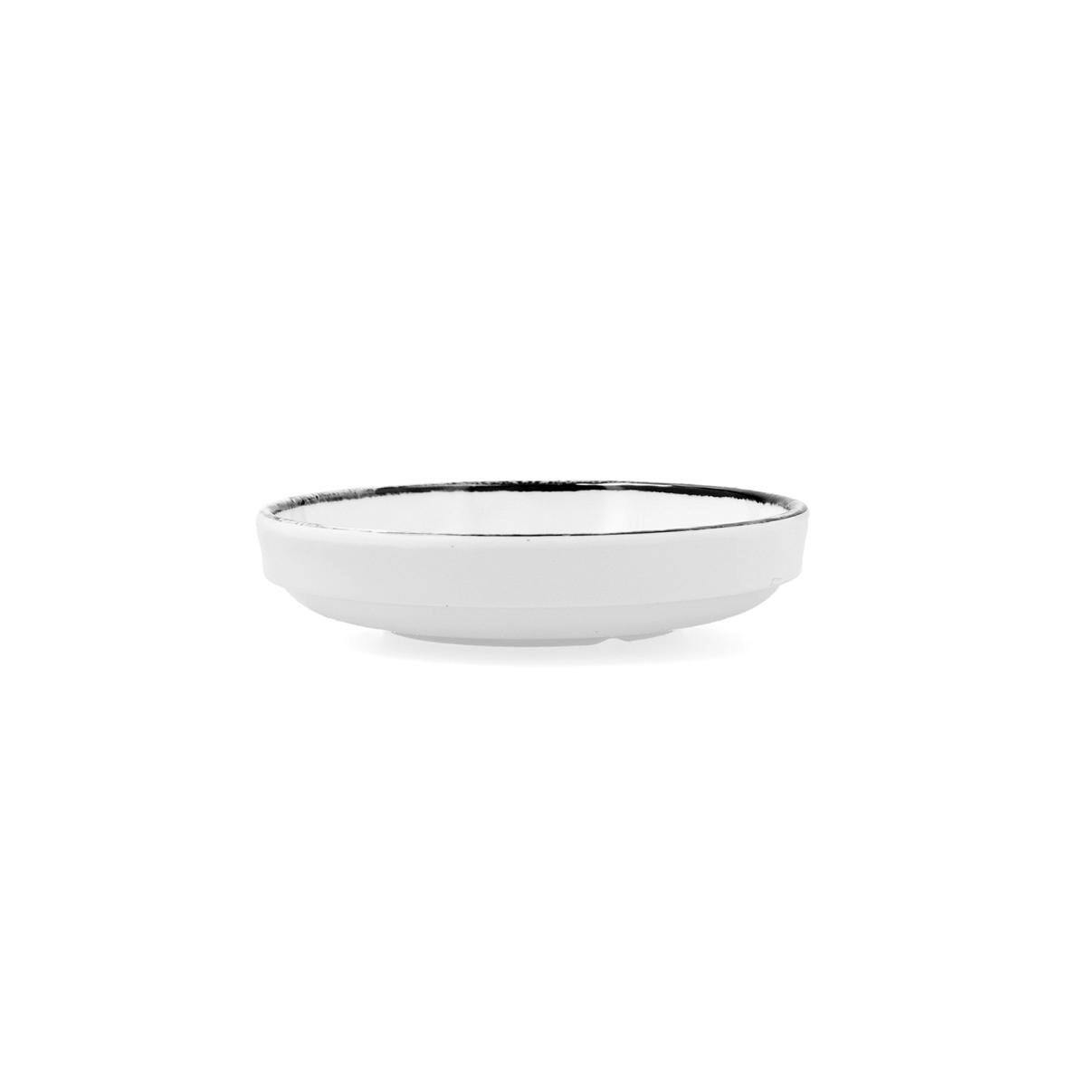 Quid Select Bol Rond en Mélamine Filo Noir et Blanc 14x3cm | METRO