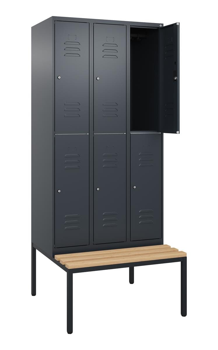 C+P Doppelstock-Spind Classic PLUS, Bank, 3 Abteile, 2120x900x815mm ...