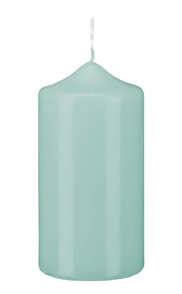 Stumpen Kerzen Türkis 7 x Ø 5 cm, 12 Stück getauchte Stumpenkerzen mit ...