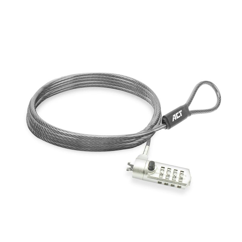 ACT AC9025 Laptopslot | Nano Security Lock | Cijferslot | 2 meter | Makro