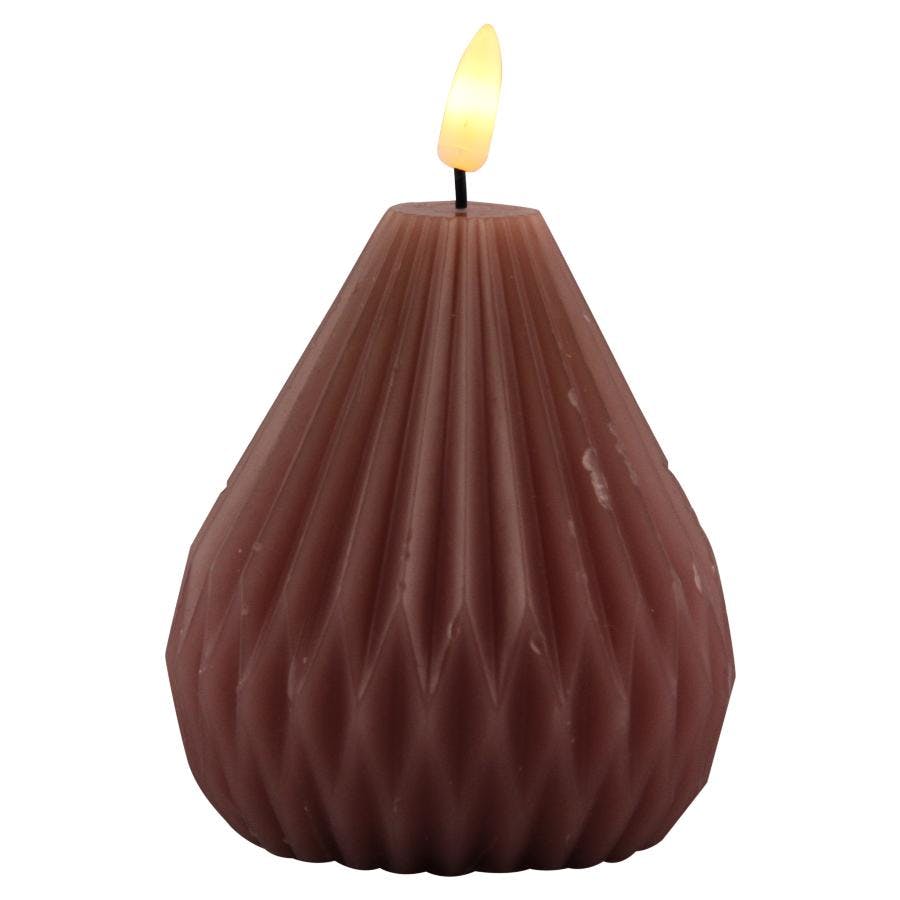 Magic by Peha LED kaars, 95x100mm, kegel, oud roze, timer functie | Makro